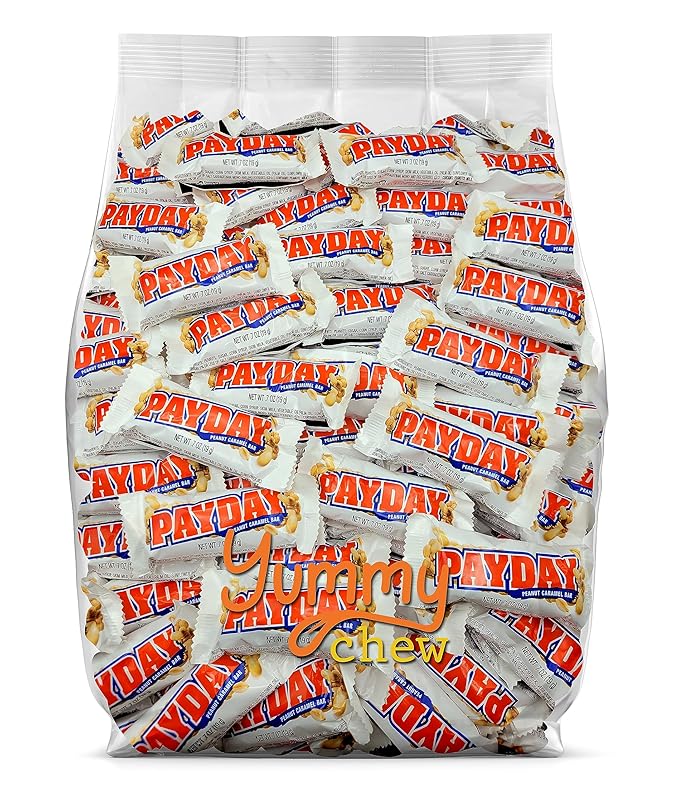 Amazon.com : PayDay Original Snack Size Candy Bar - Peanut and Caramel ...