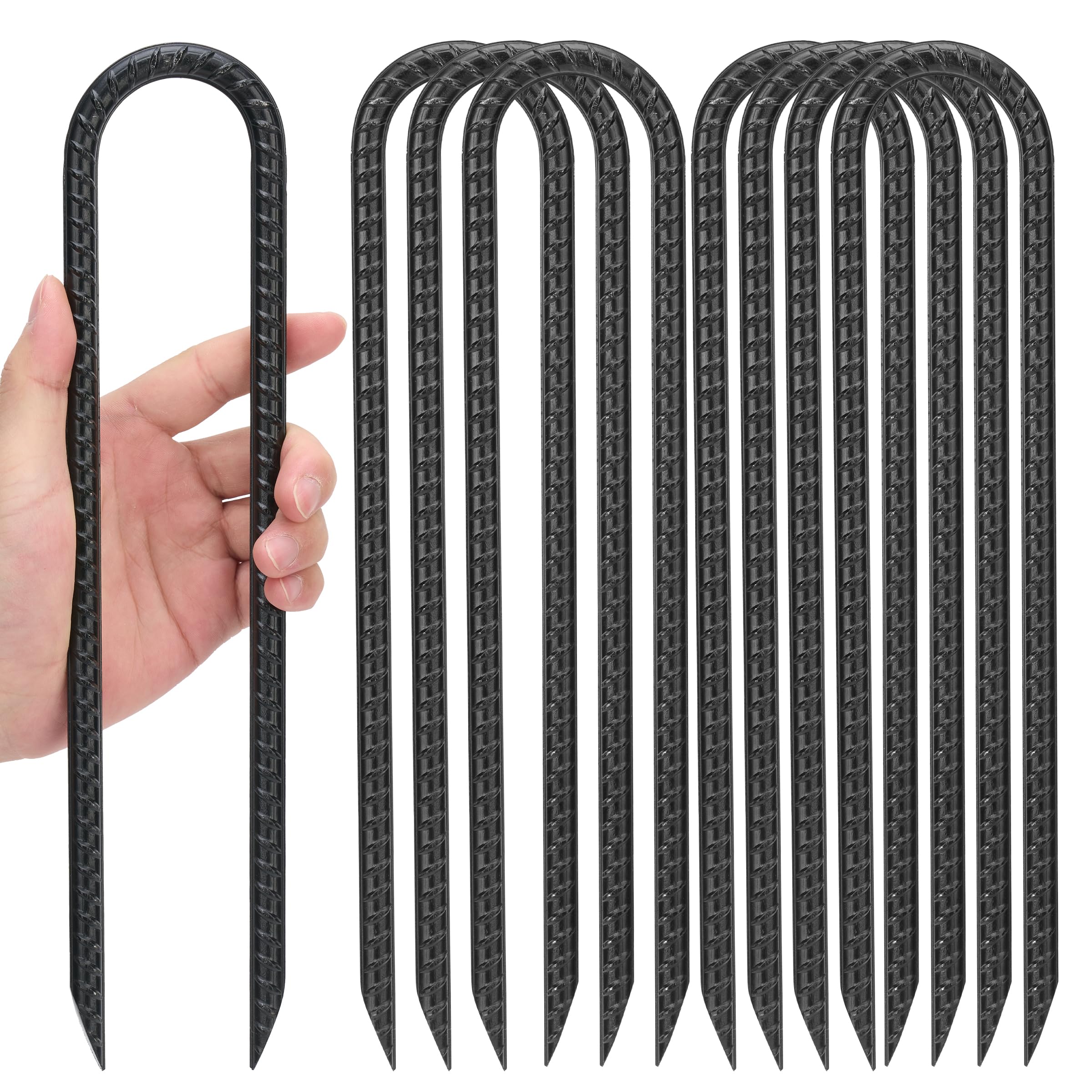 Amazon.com : Kingsyard 8 Pack Trampolines Wind Stakes-16 Inch Long, 0.4 ...