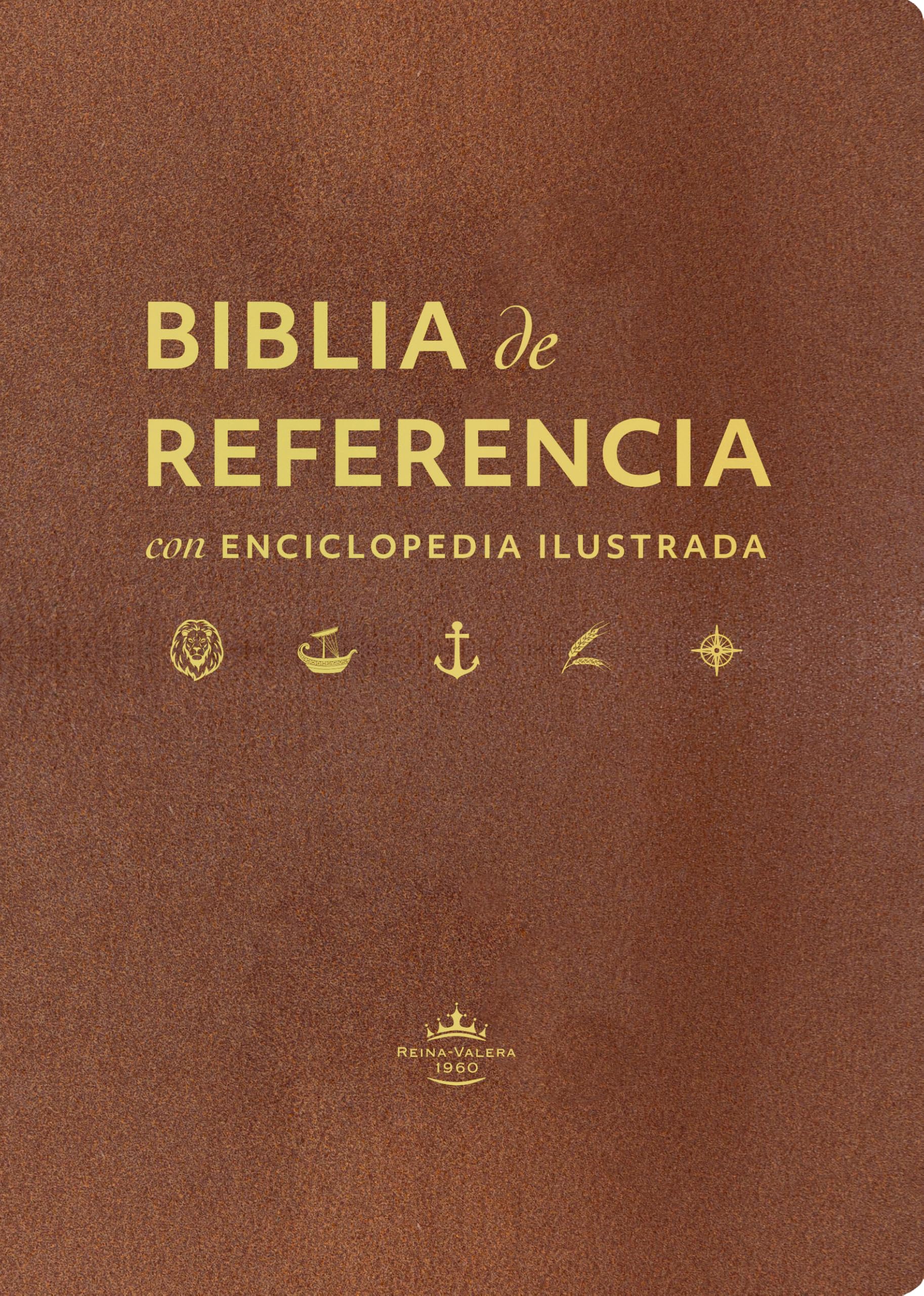 Biblia de referencia con enciclopedia ilustrada (Similpiel marrón ...