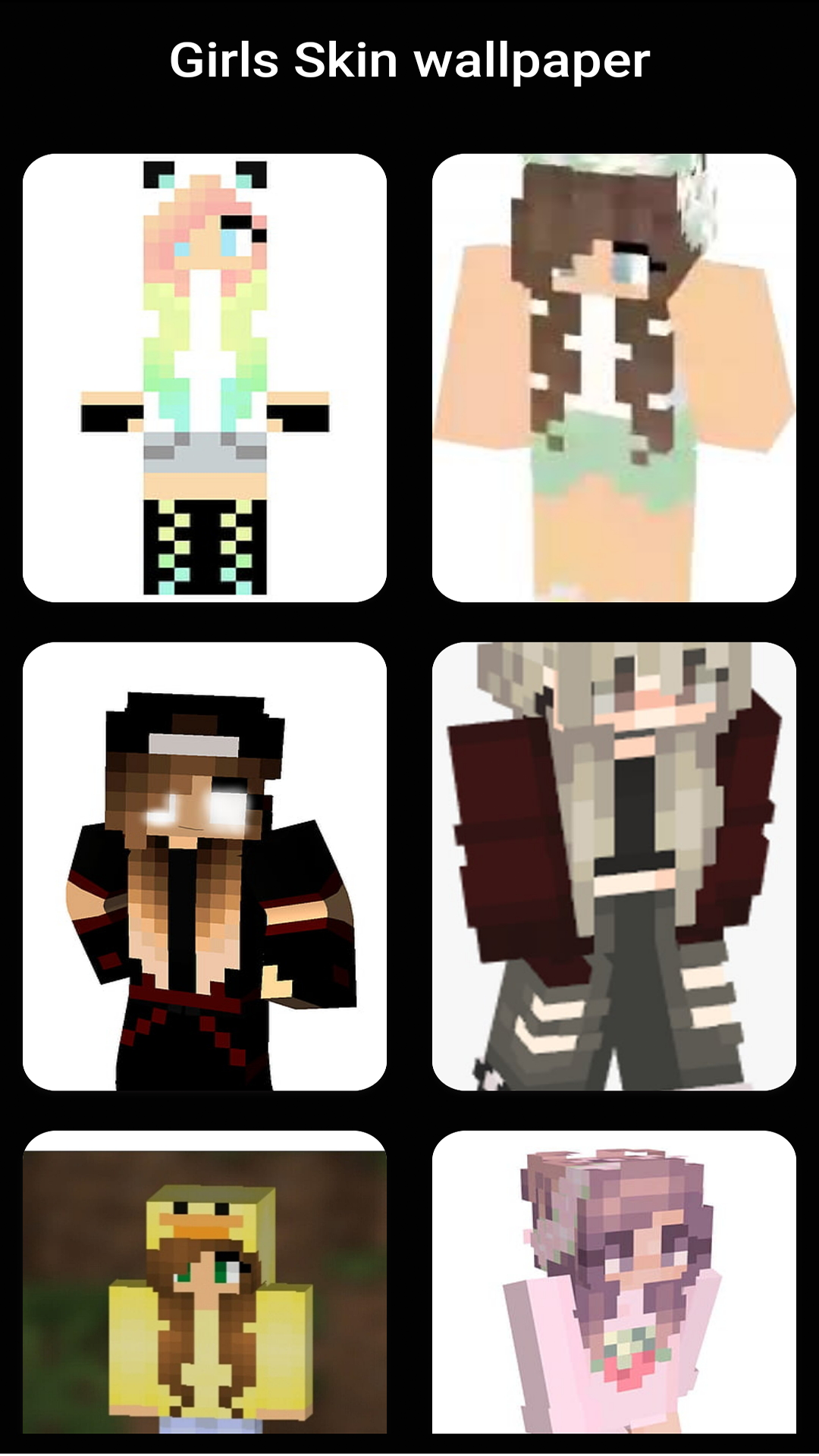 Skins Wallpapers Minecraft Girls Skin Wallpaper For Minecraft PE App