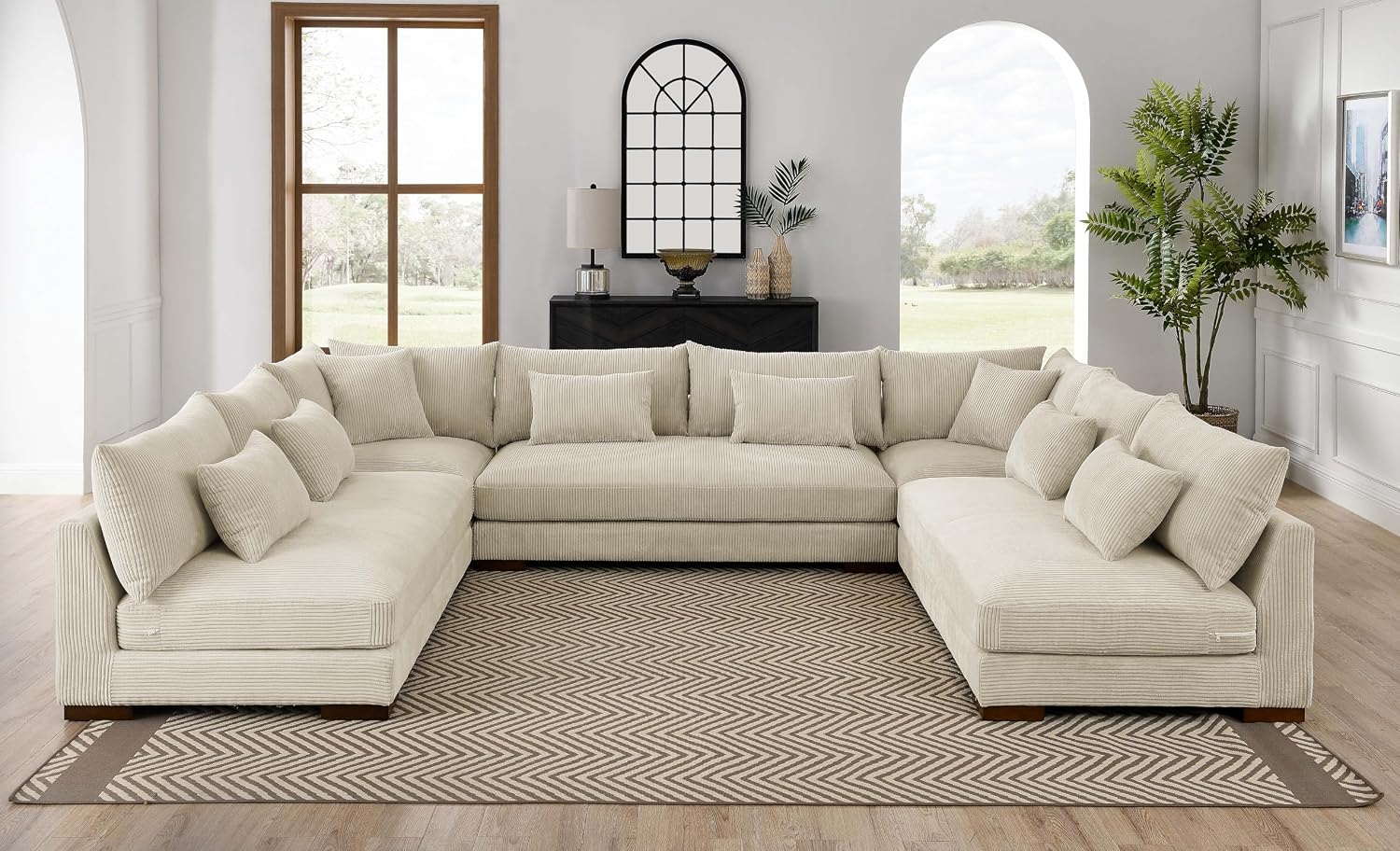 Amazon.com: Oadeer Home Modular Sectional, Cream : Home & Kitchen