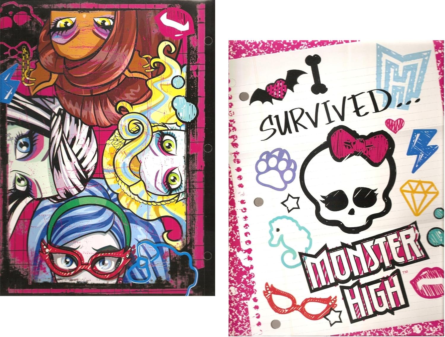 Amazon.com : Monster High Portfolio Folders ~ set of 2 : Office Products