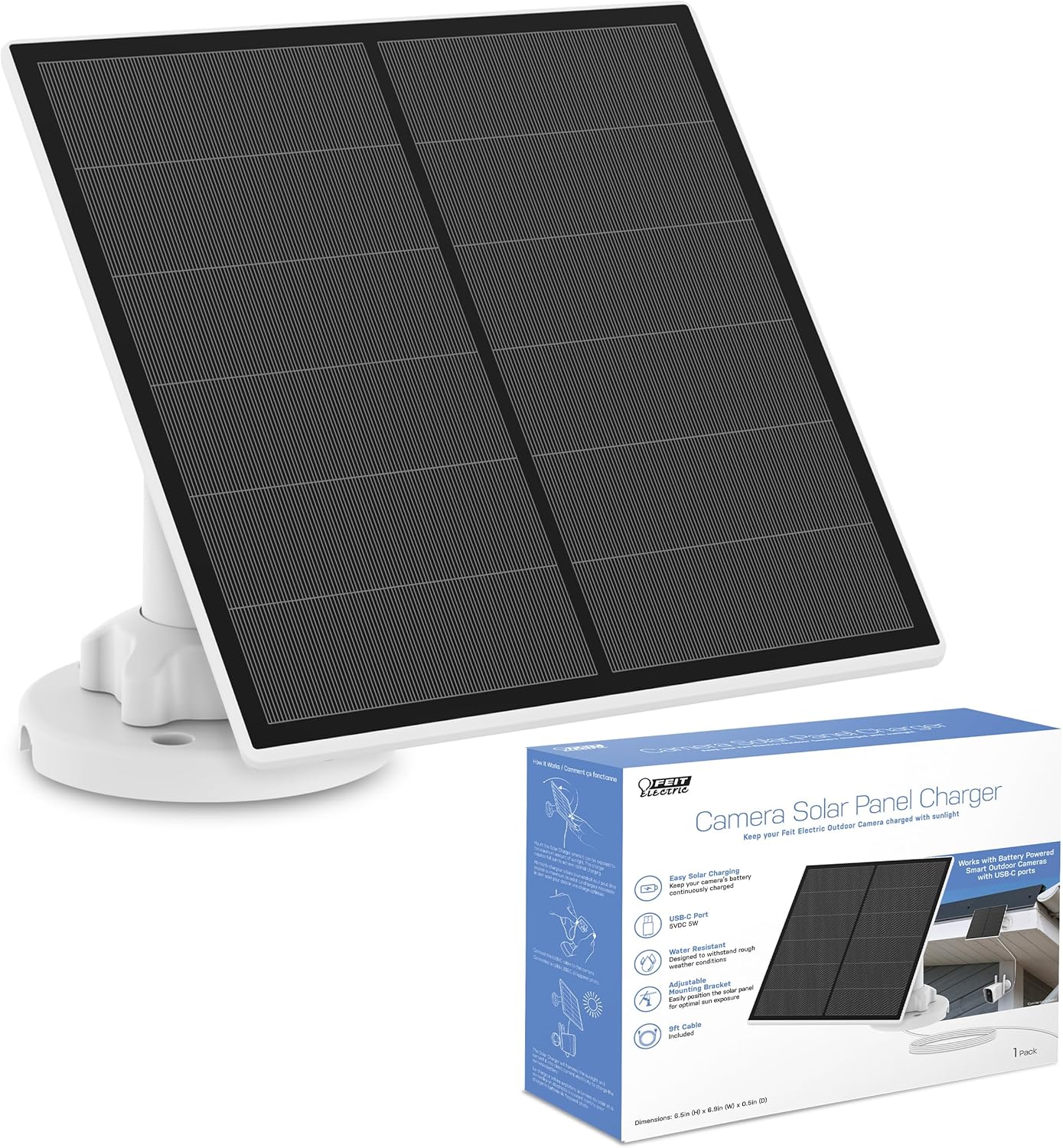 Amazon.com : Feit Electric Solar Panel Continuous Charger Panel/SOL/CAM ...