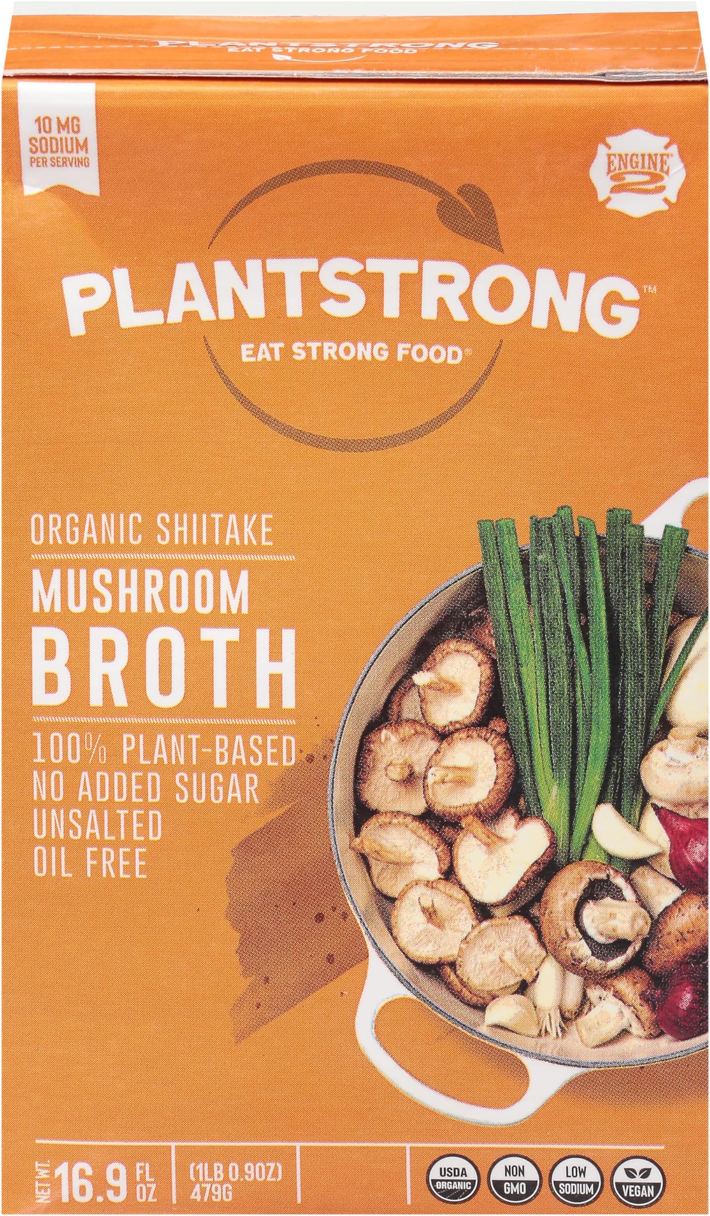 Amazon.com : PlantStrong Organic Shiitake Mushroom Broth, 16.9 FZ ...