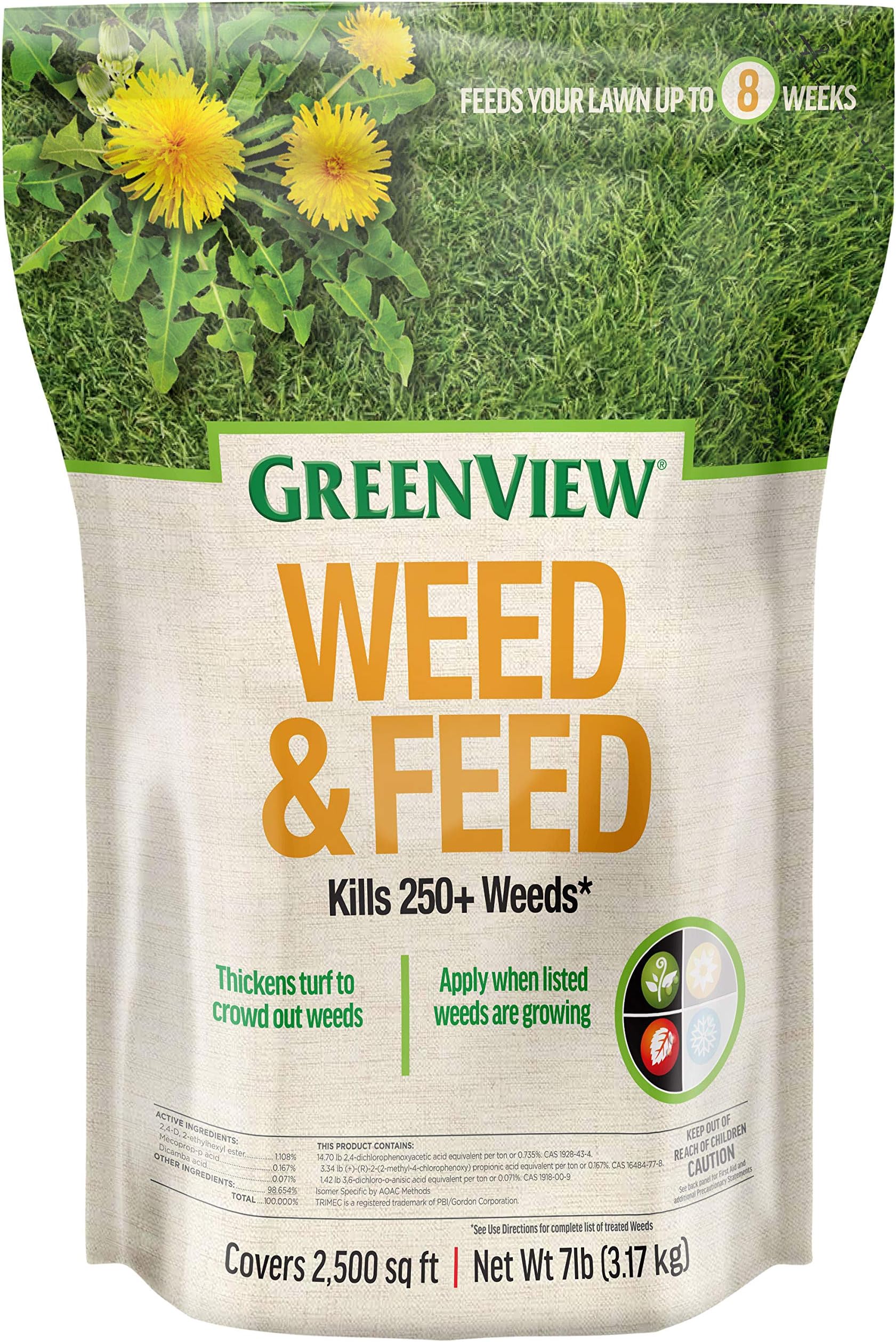 Amazon.com : GreenView Weed & Feed - 7 lb. - Covers 2,500 sq. ft ...
