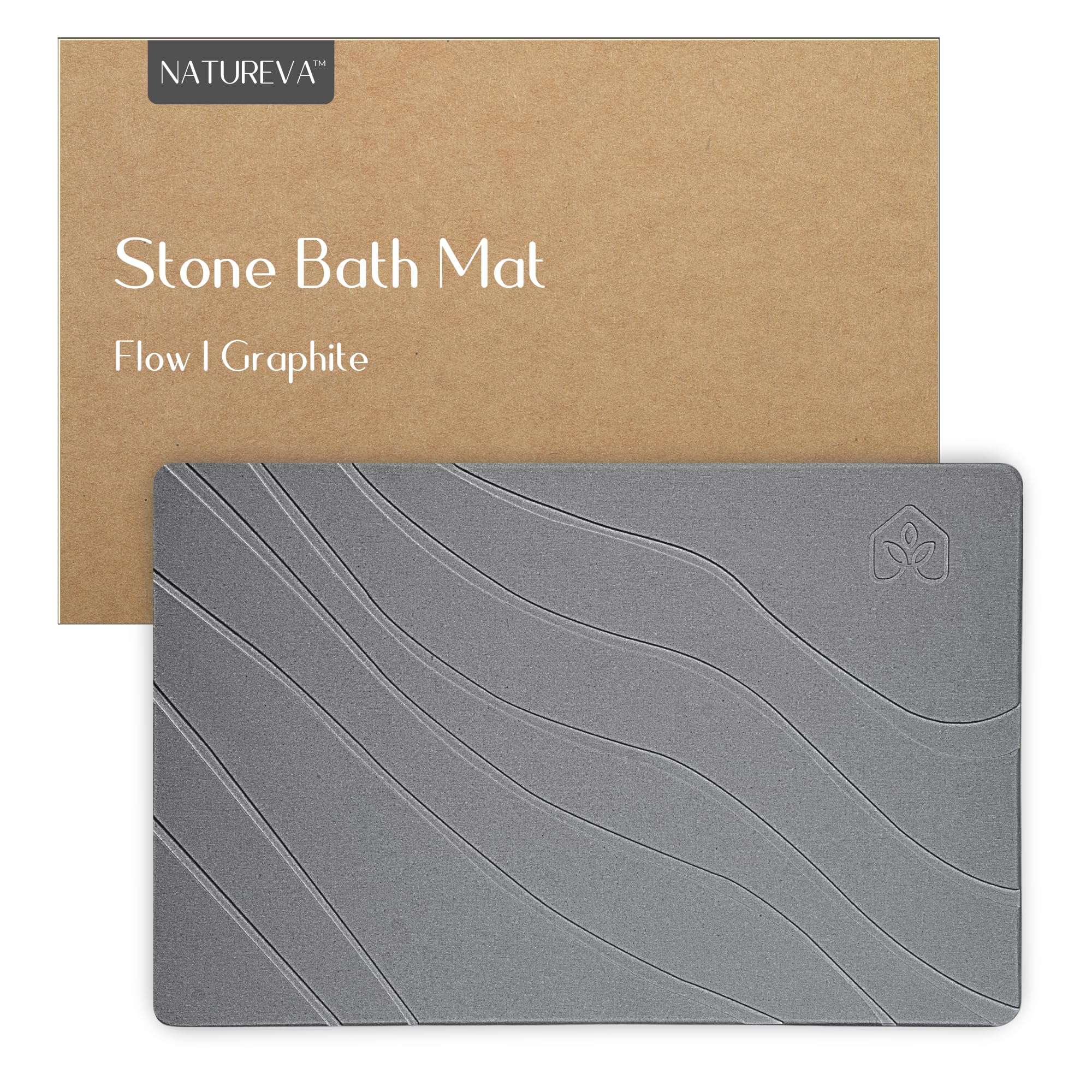Natureva Home - Stone Bath Mat | Super Absorbent, Quick Dry, Non Slip ...