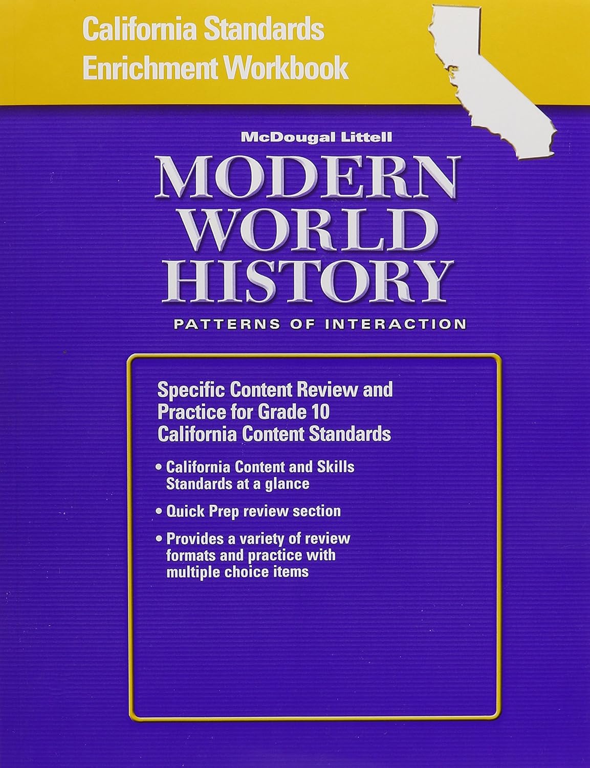 California Standards Enrichment Workbook: McDougal Littell Modern World ...