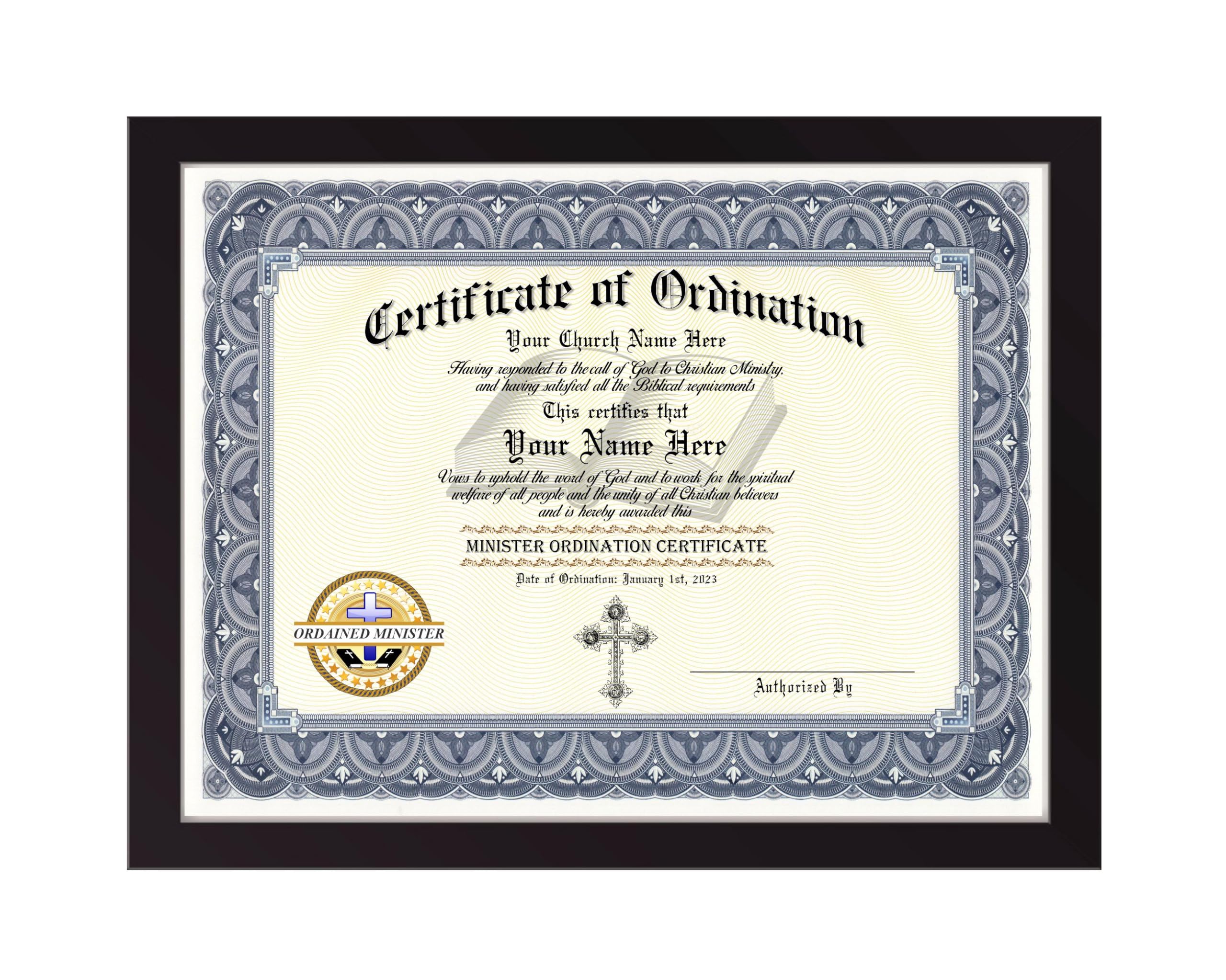 Certificate Of Ordination Pastor