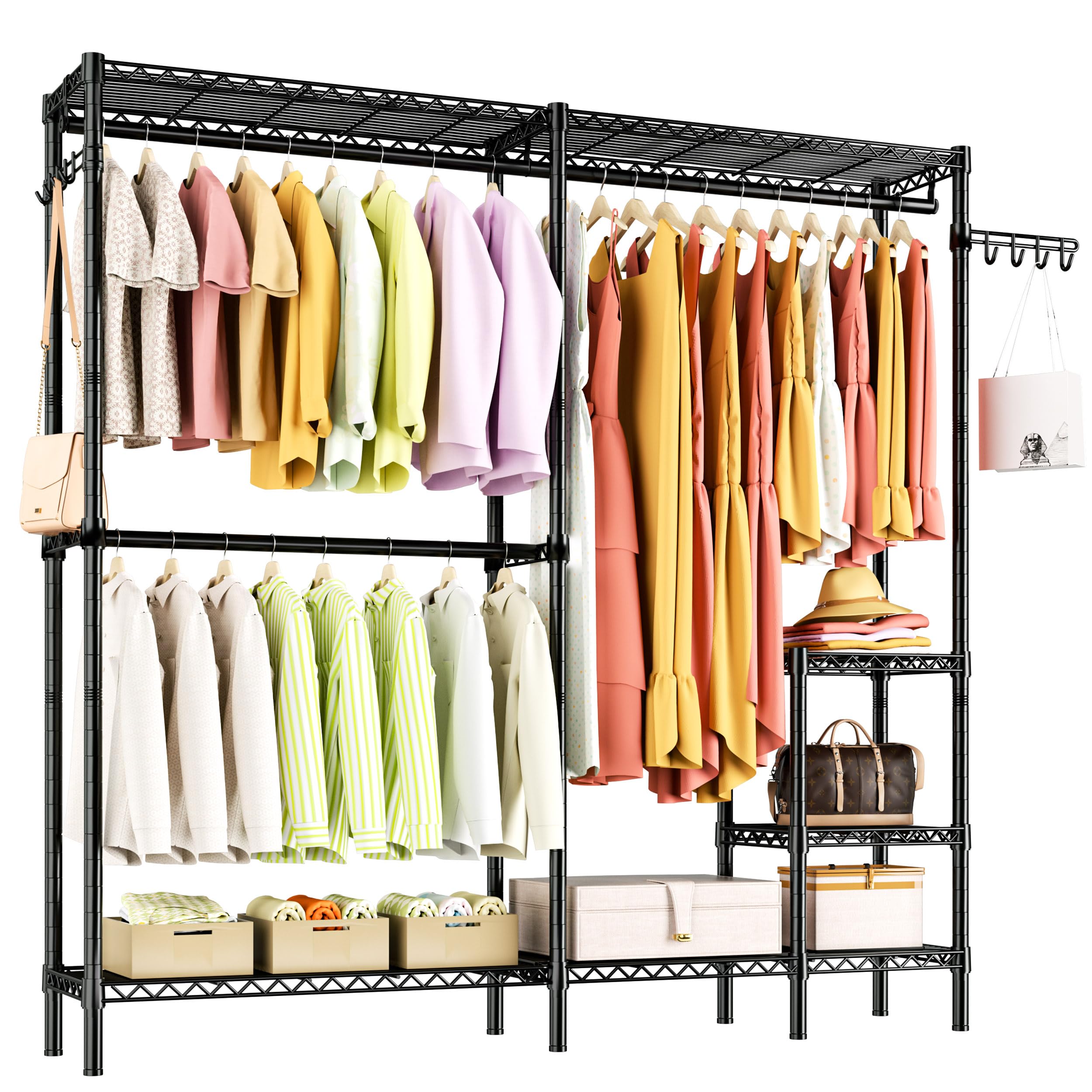 Amazon.com: Heavy Duty Clothes Rack Clothing Rack for Hanging Clothes ...
