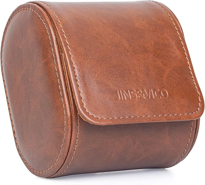 Amazon.com: DOOMOOK Single Watch Travel Case, PU Leather Watch Holder ...
