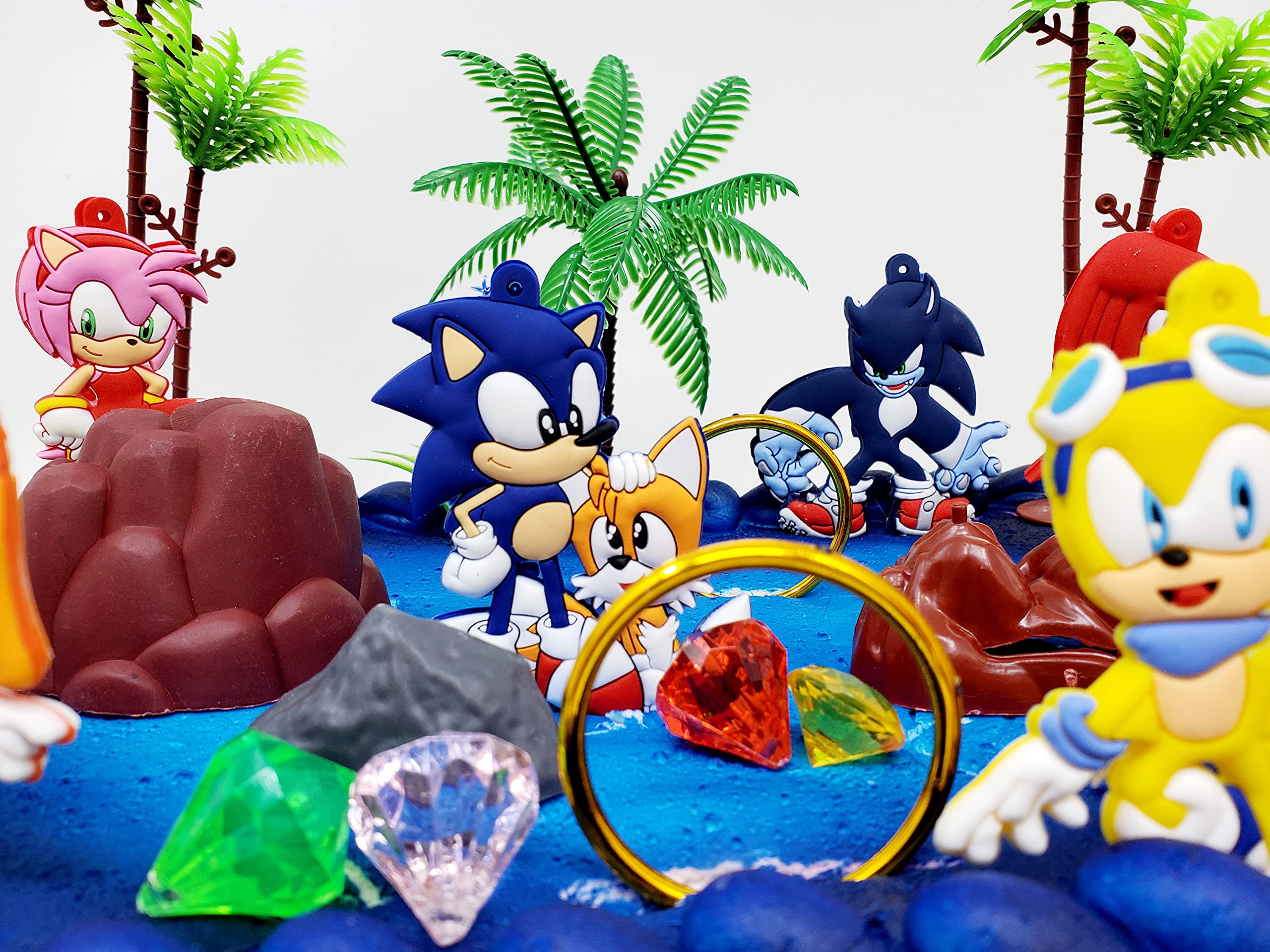 Sonic Cake Topper Set Featuring Sonic, Miles, Amy Rose, Werehog, Cream ...