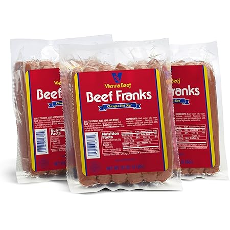 Amazon.com: Vienna Beef Hot Dog Lovers' Hot Dog Pack 2 lbs. each (3 ...