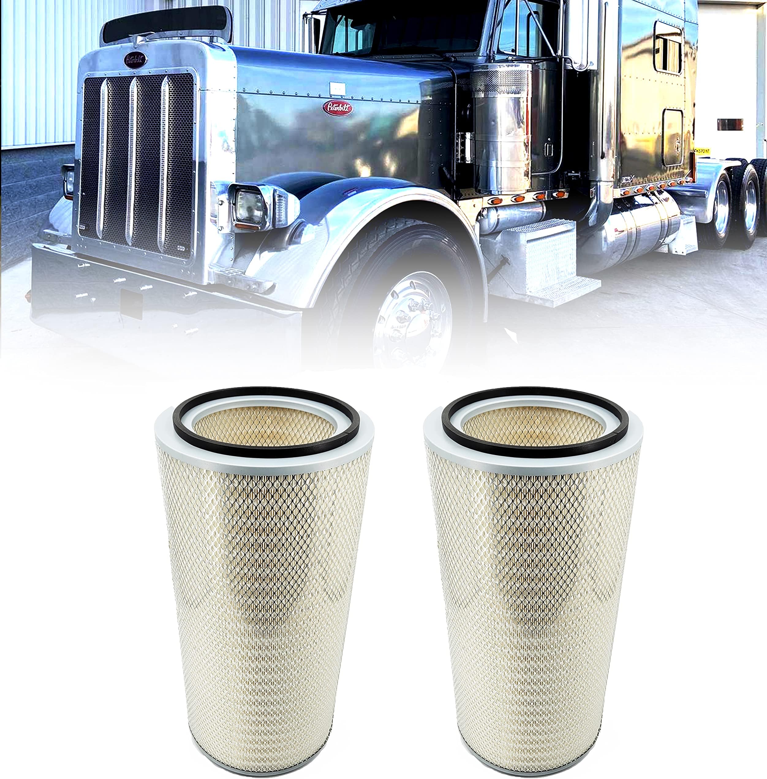 Amazon.com: TORQUE PA2608 Engine Air Filter for 2000-2007 Peterbilt 330 ...