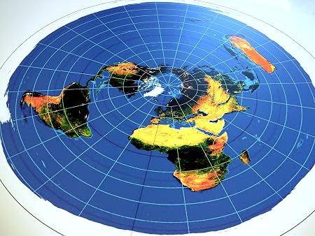 FLAT EARTH MAPS & Poster Prints - AZIMUTHAL EQUIDISTANT Projection ...