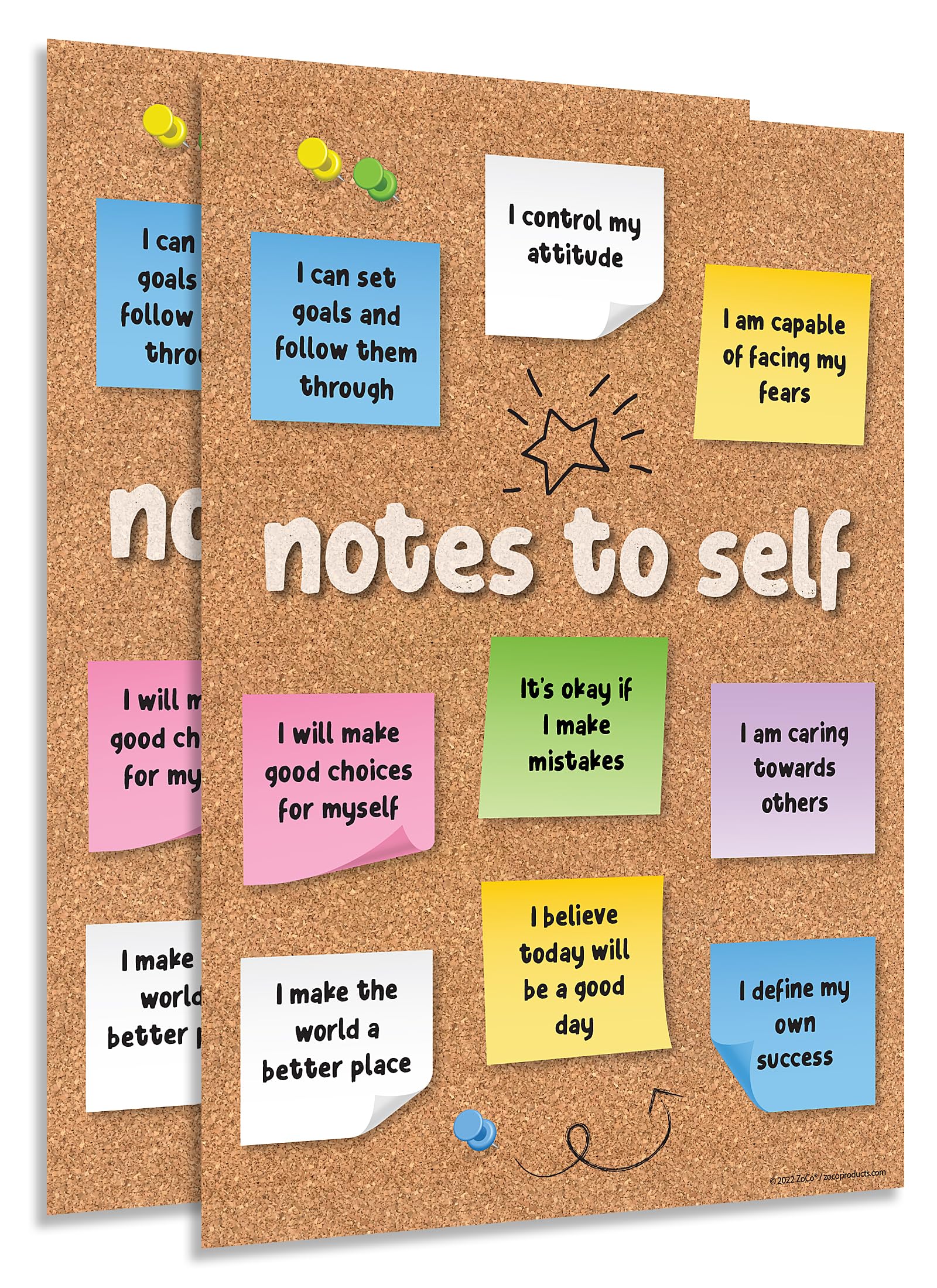 Amazon.com: ZOCO — Notes to Self Posters (2 Pack) — Mental Health ...