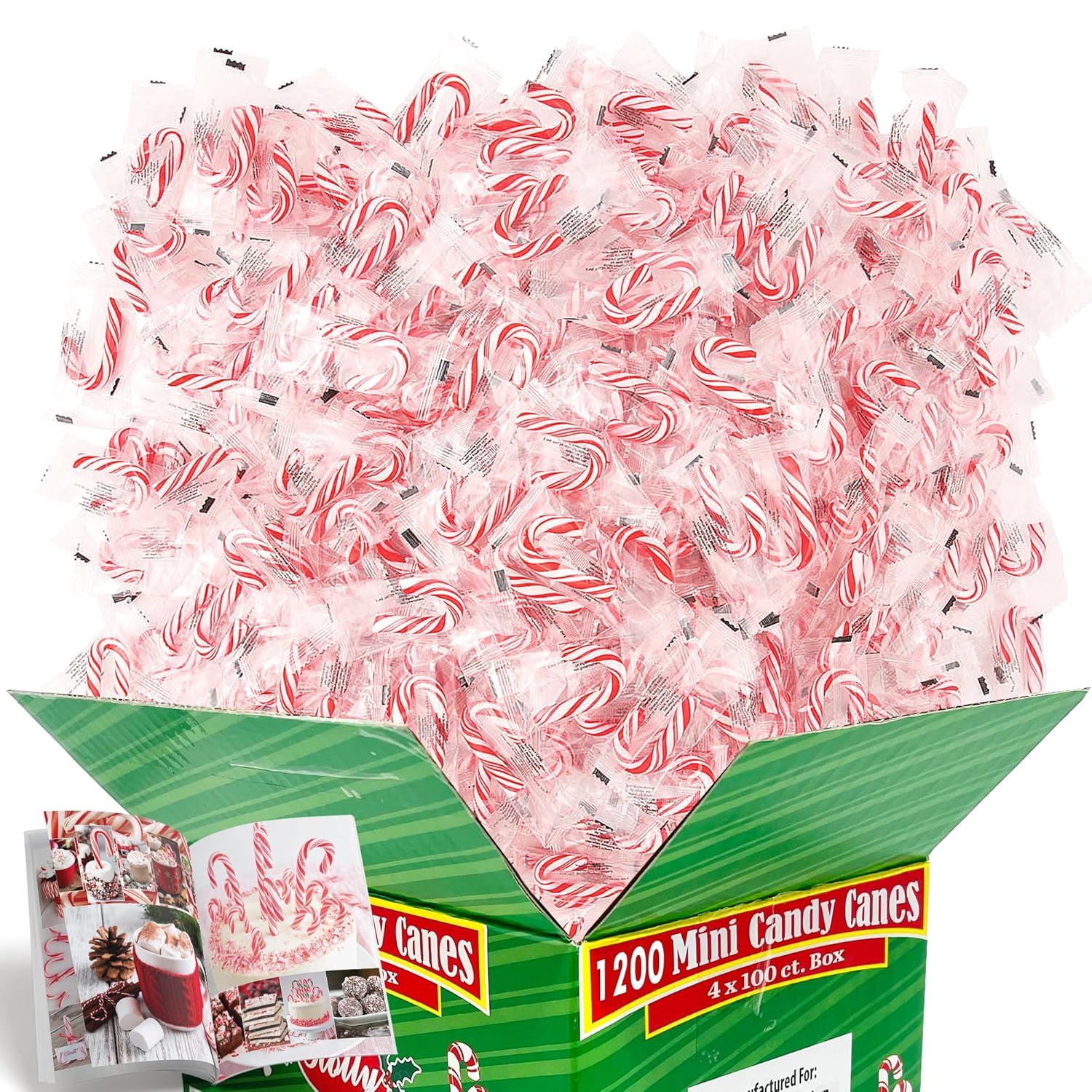 Amazon.com: Mini Candy Canes Peppermint Flavored | Red & White Stripes ...