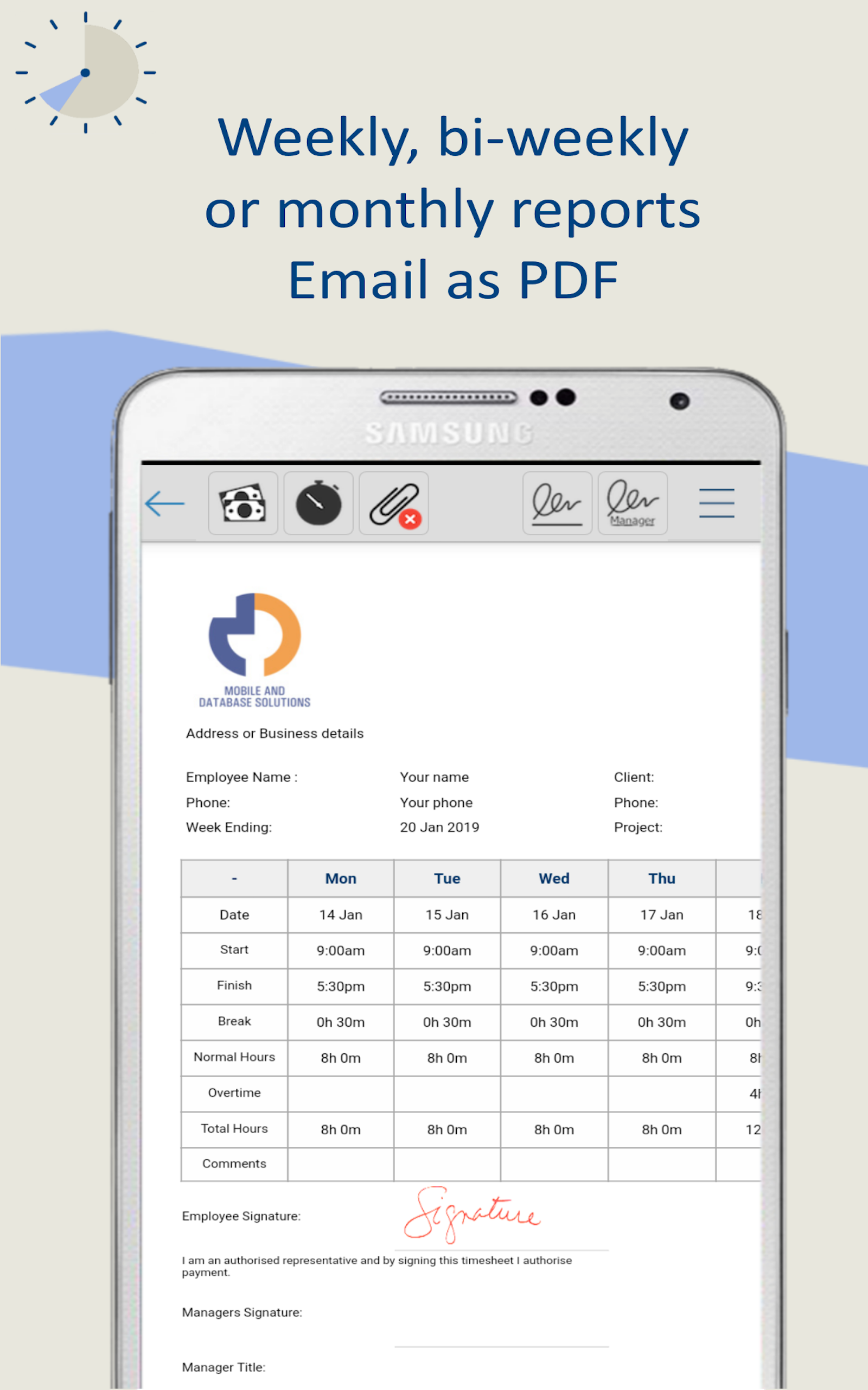 Timesheet PDF - App on Amazon Appstore