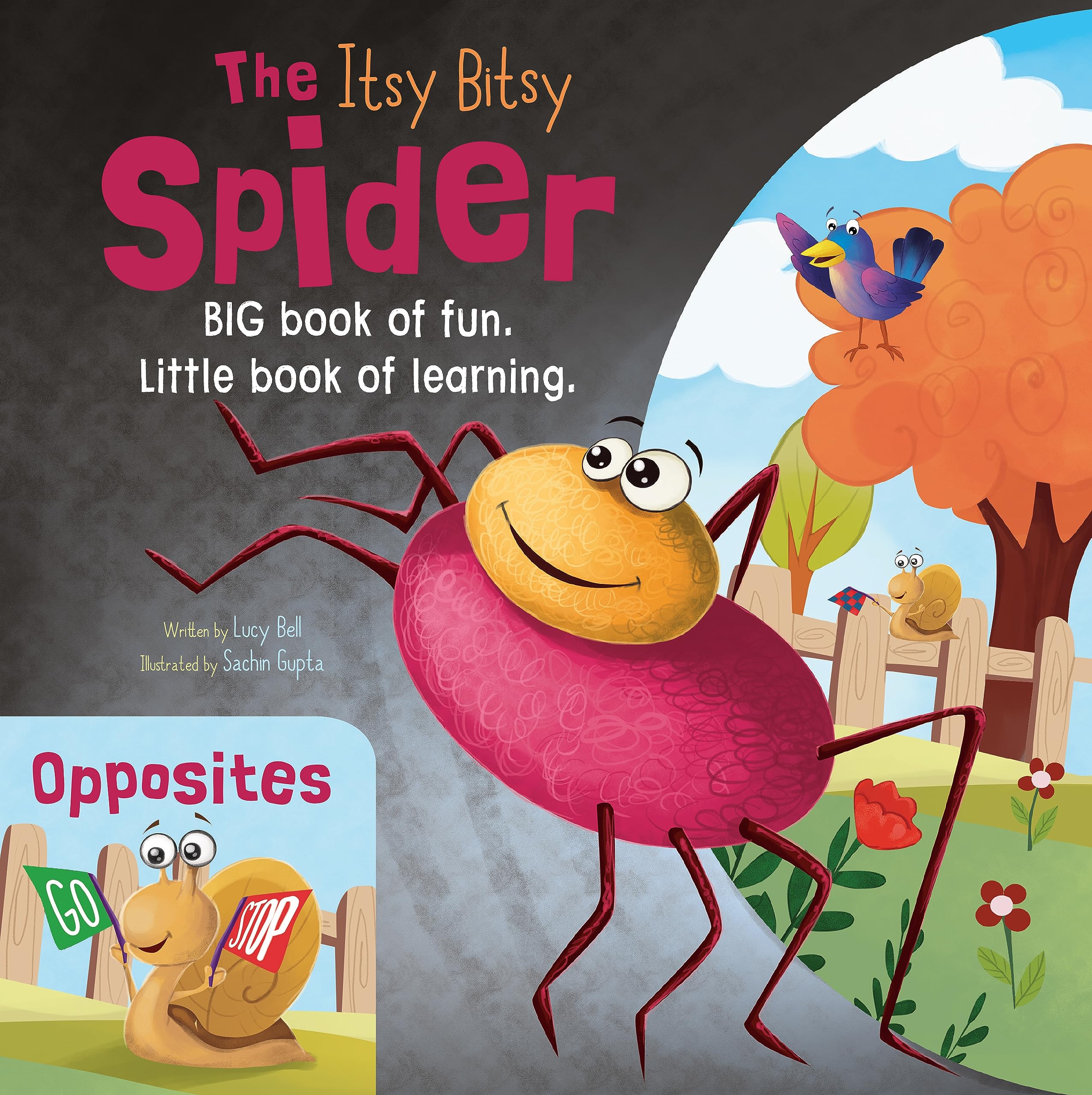 Amazon.com: The Itsy Bitsy Spider / Opposites: Big Book of Fun, Little ...