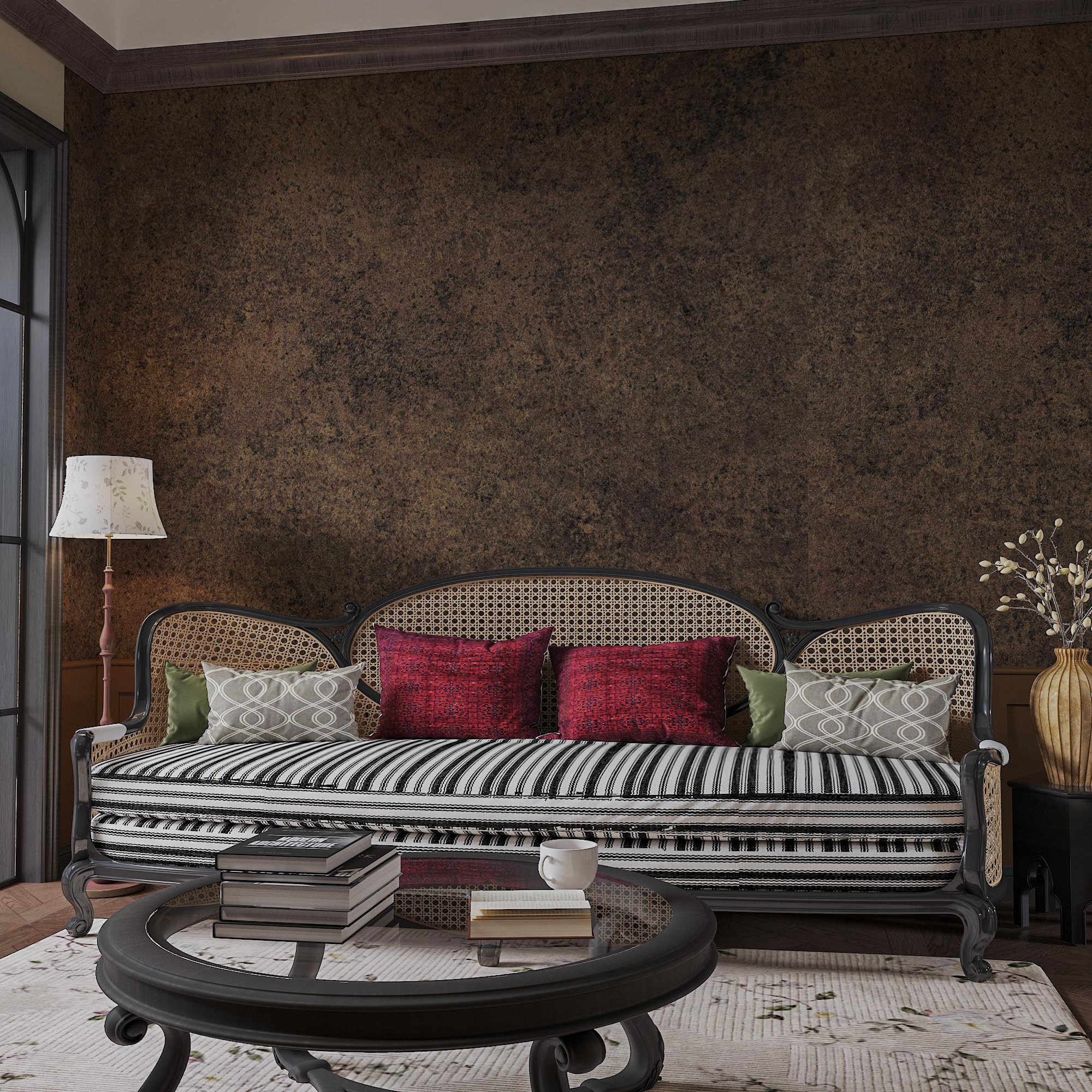 Dark Brown Concrete Wallpaper