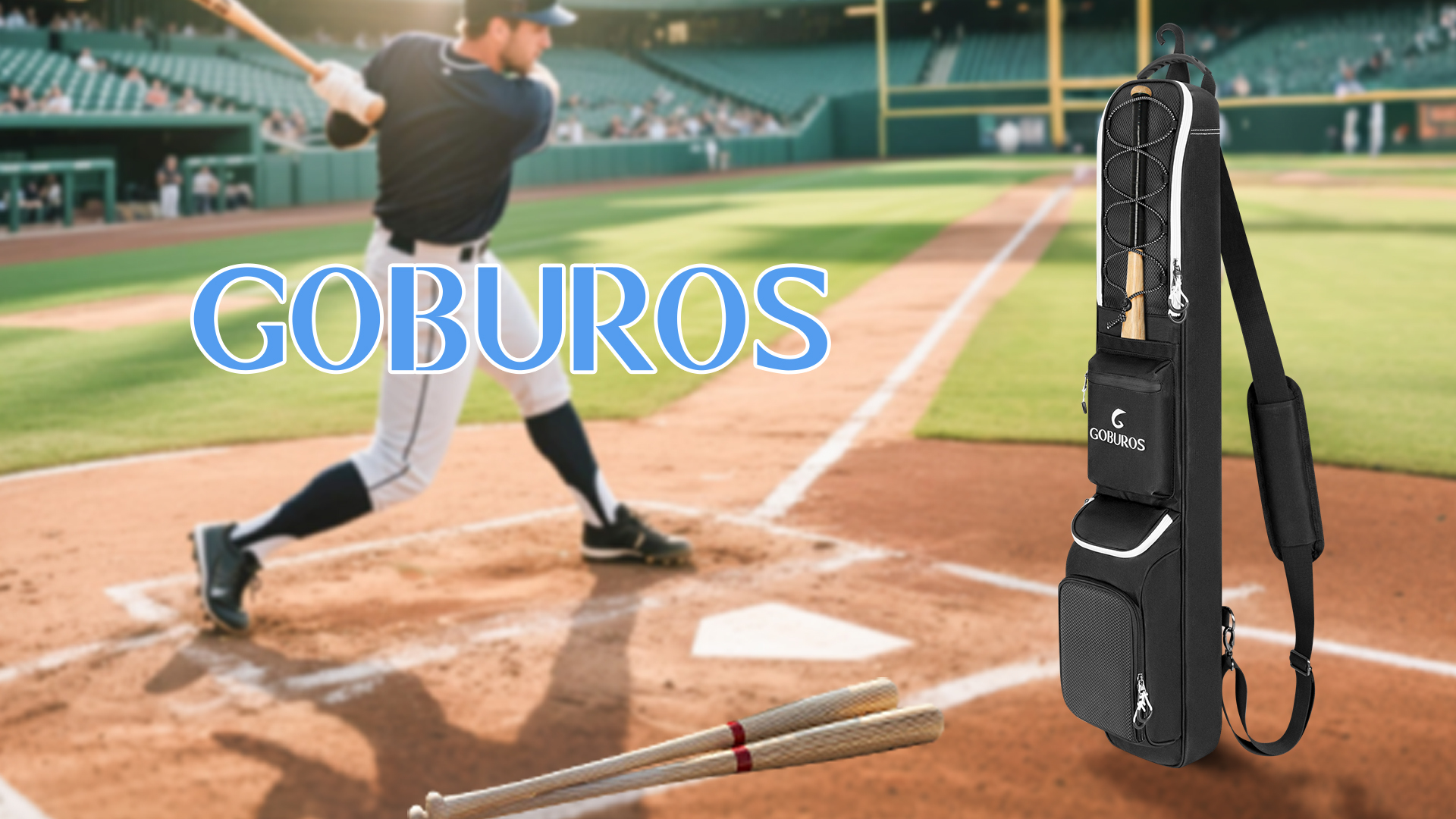 Watch GOBUROS Baseball Bat Bag for 3-4 Baseball Bats on Amazon Live