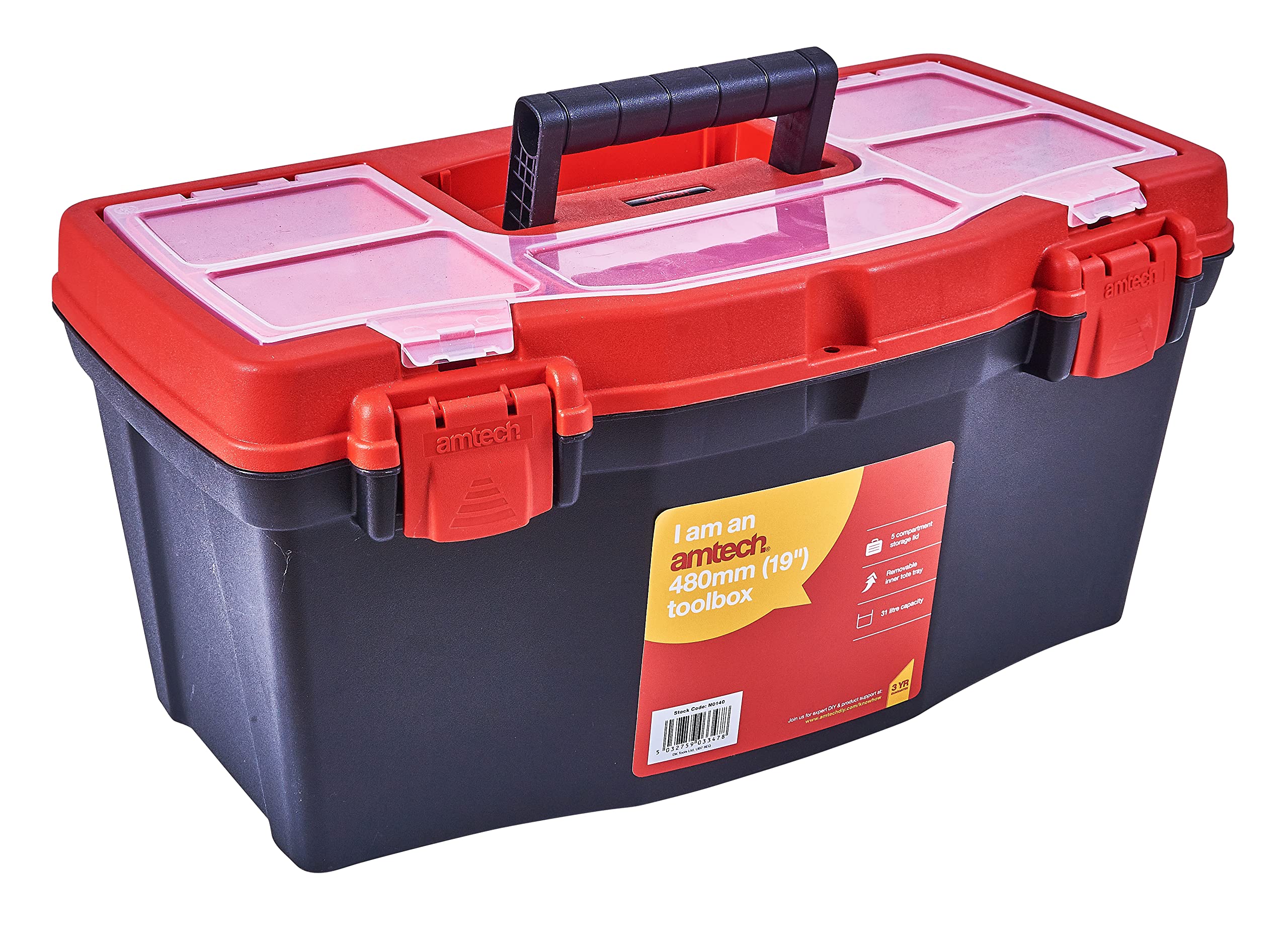 Amtech N0140 480mm (19") Tool box : Amazon.co.uk: DIY & Tools