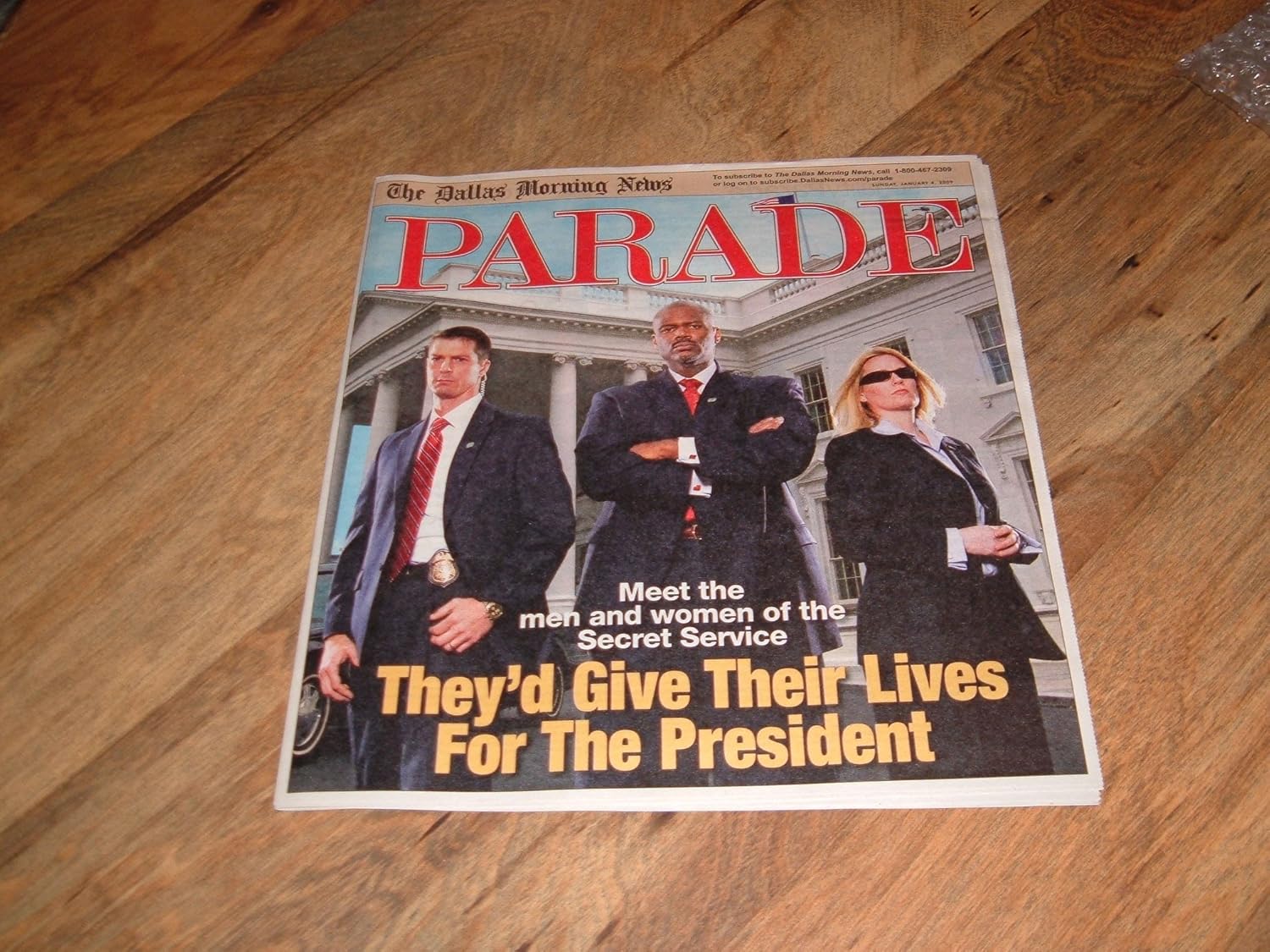 Parade magazine, January 4, 2009-The Secret Service-They'd Give Their ...