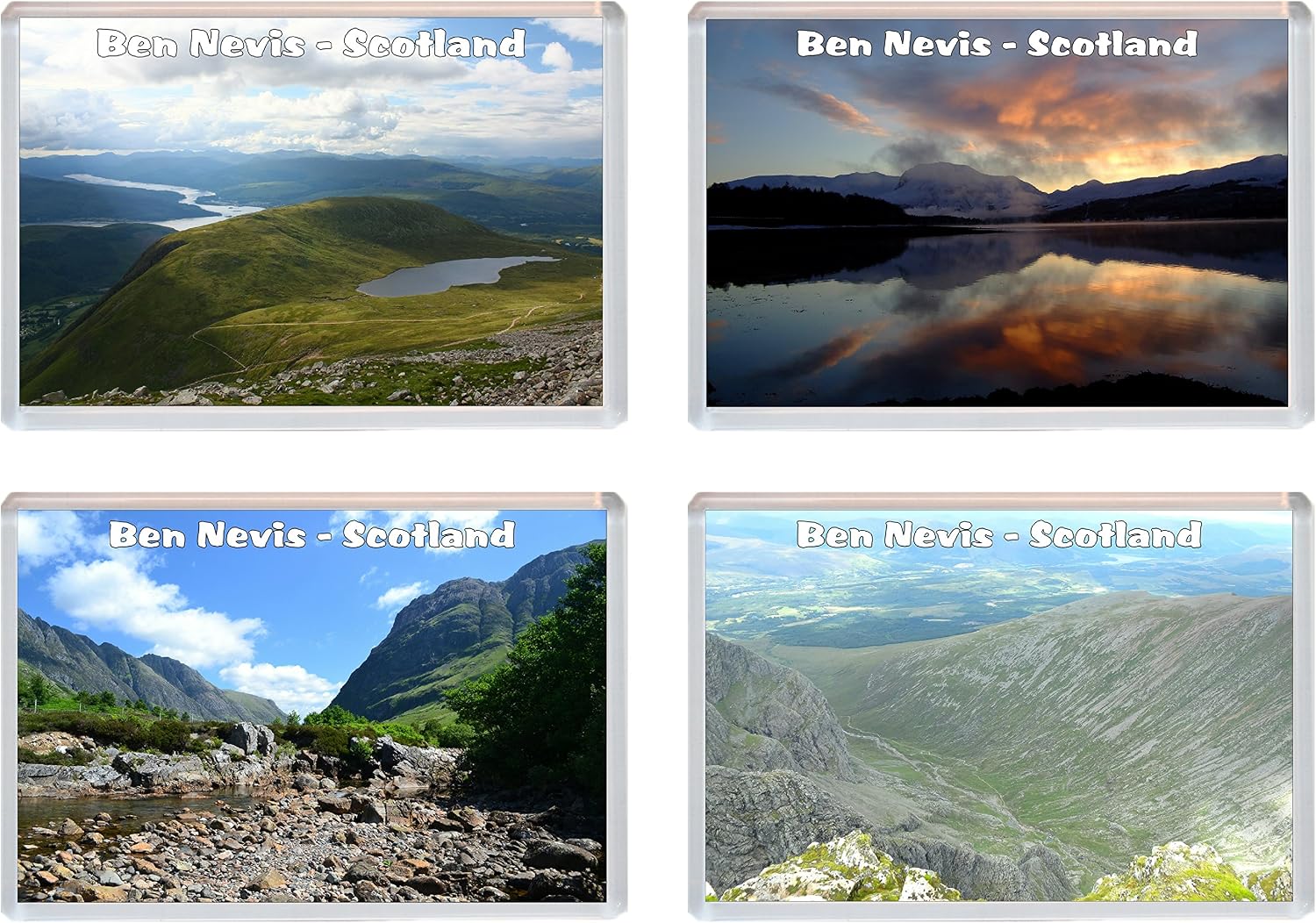 Ben Nevis - Scotland - 4 PACK - Jumbo Fridge Magnet/Magnets : Amazon.co ...