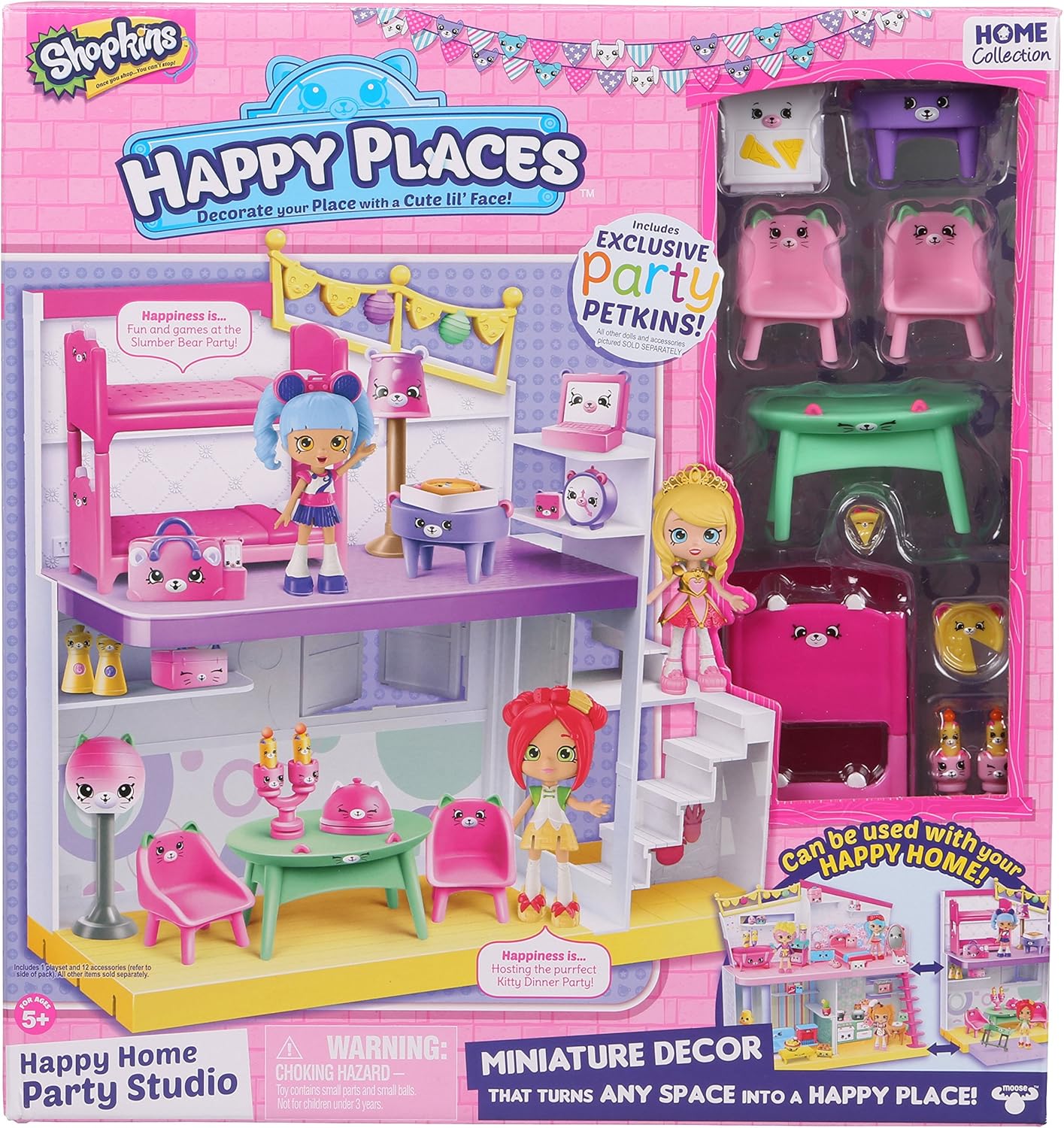 Amazon.com: Shopkins Happy Places Happy Home Party Studio Playset ...