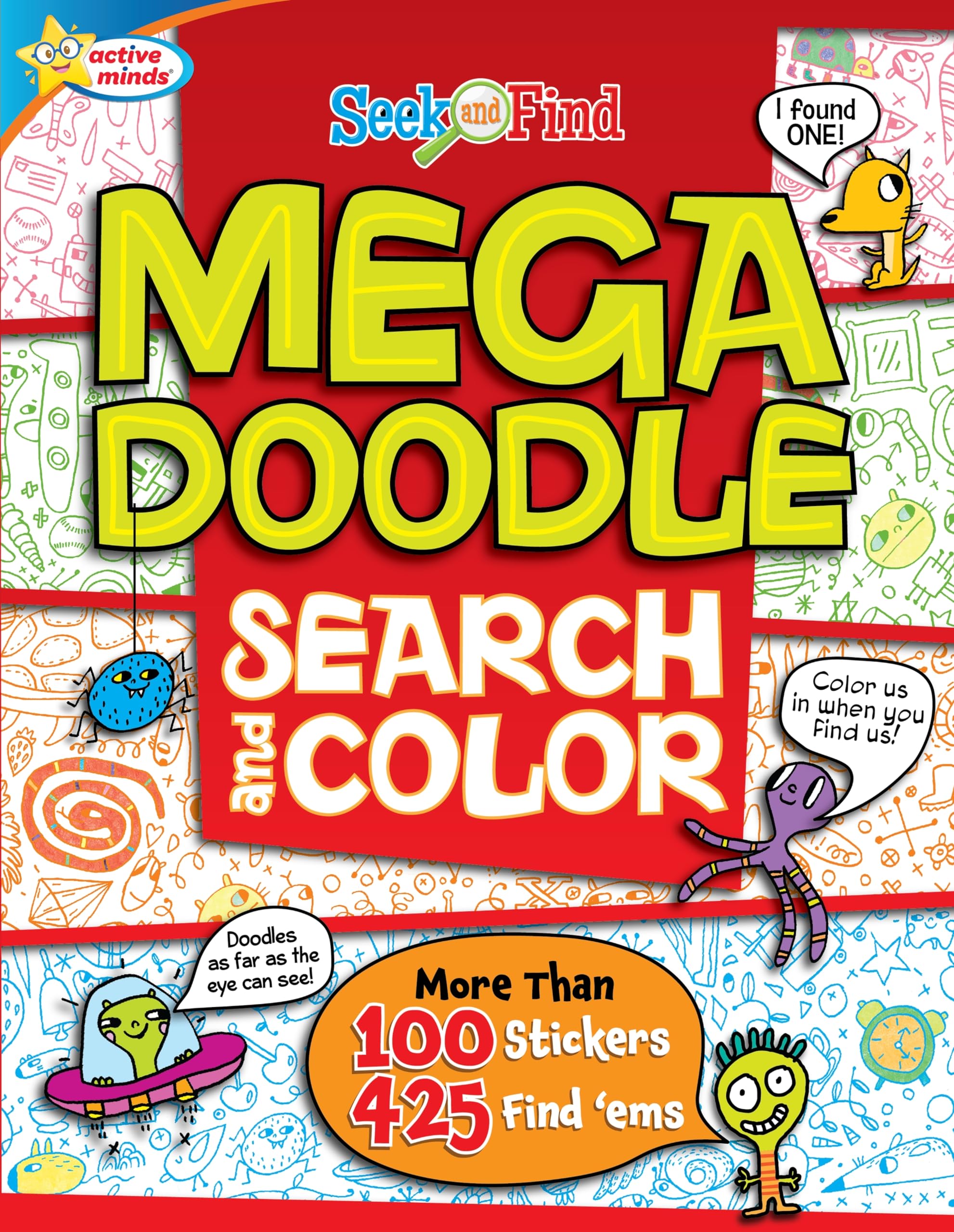 Amazon.com: Active Minds - Mega Doodle Search and Color Seek and Find ...