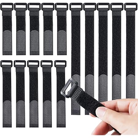 Kabelbinder Klettband Klettverschluss mit Öse | 15cm lang 2cm breit I ...