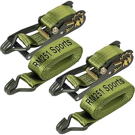 Amazon.com: Heavy Duty Ratchet Straps - 6600lb Break Strength - Pack of ...