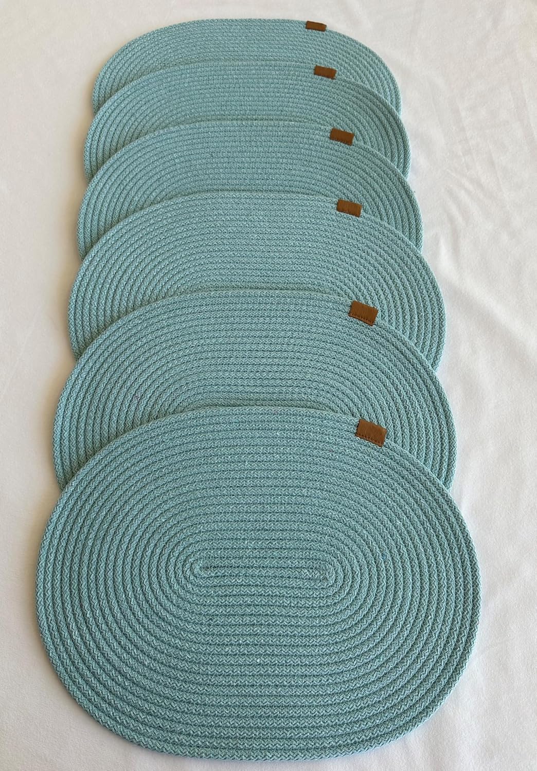 Amazon.com: Handmade Oval Cotton Rope Placemats – Heat-Resistant ...