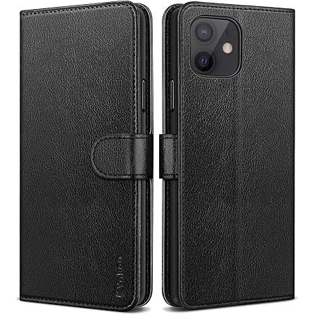 ELESNOW Case for iPhone 12 Mini, Premium Leather Flip Phone Case Cover ...