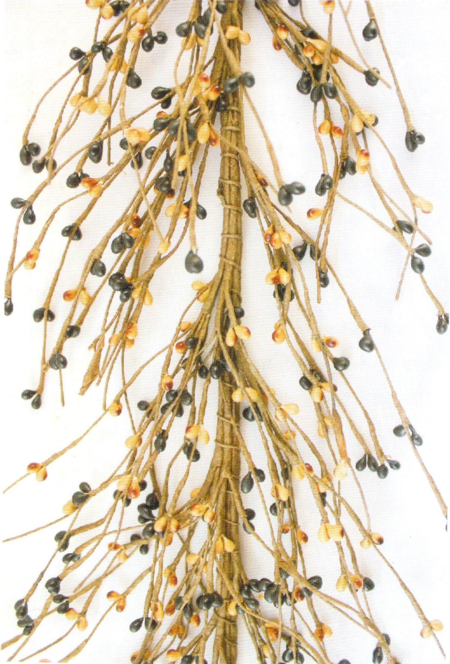 Amazon.com: AR1956C-28 Primitive Pip Berry Garland in Black and Mustard ...