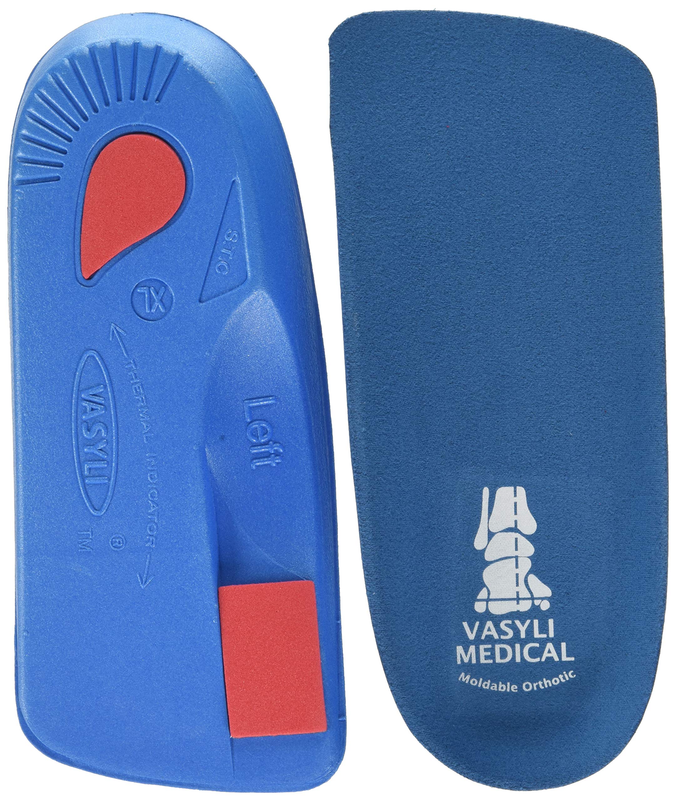 Amazon.com: Vasyli Custom 3/4 Length Insoles, Blue, X-Large, Fast ...