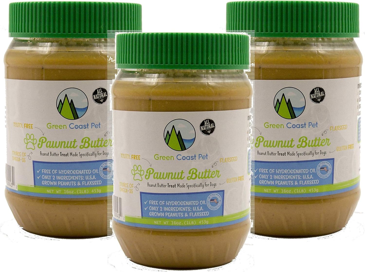 Amazon.com: Green Coast Pet 3 Pack of All Natural Pawnut Butter for ...
