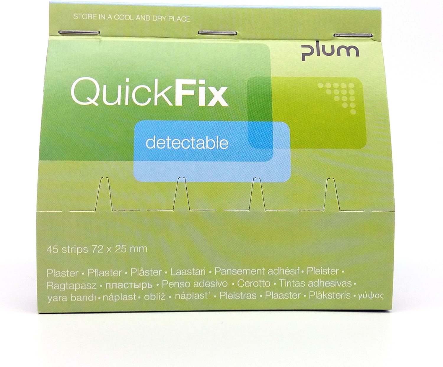 QuickFix Pflaster detektabel Nachfüllpack (45 Pflasterstreifen 72 x 25 ...
