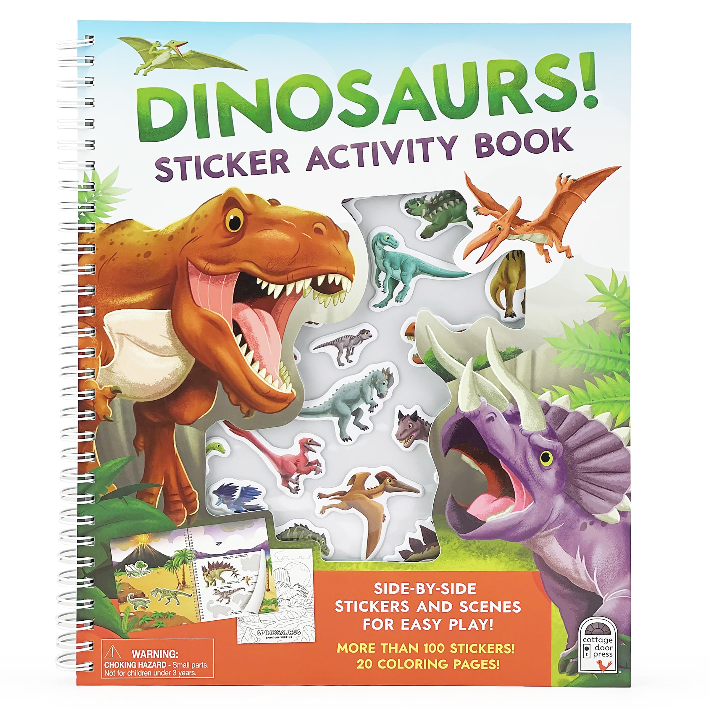 Dinosaurs! Sticker Activity Book - 100 Stickers Including Puffy, 20 ...