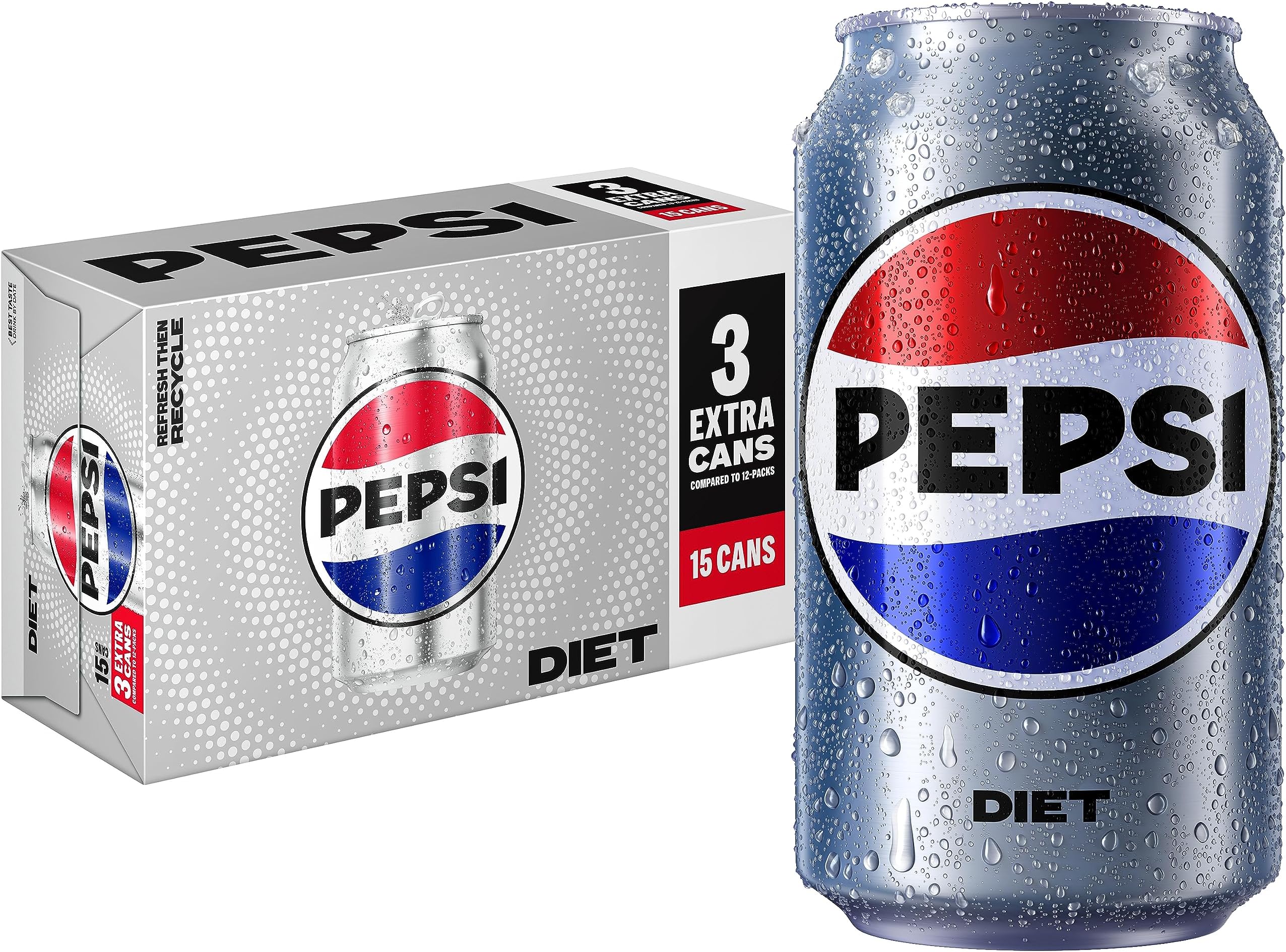 Amazon.com : Diet Pepsi, 12oz Cans (15 Pack) : Grocery & Gourmet Food