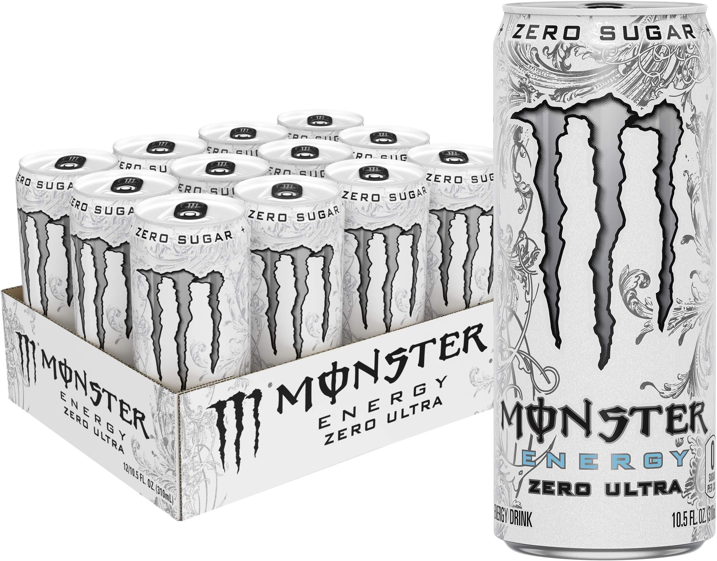 Amazon.com: Monster Energy Zero Ultra, Sugar Free Energy Drink, 10.5 ...