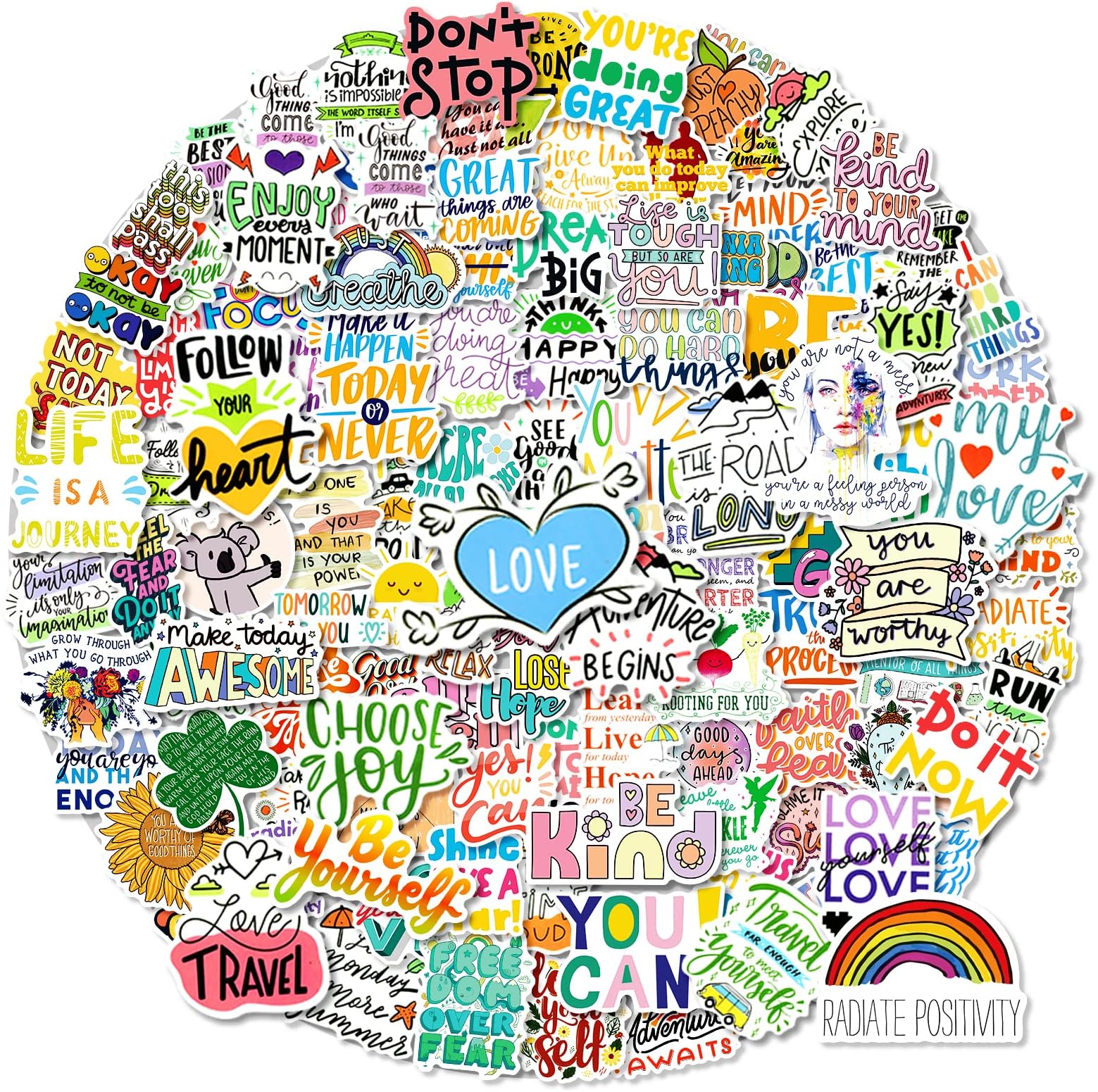 Amazon.com: 100pcs Motivational Stickers Pack, Positive Encouragement ...