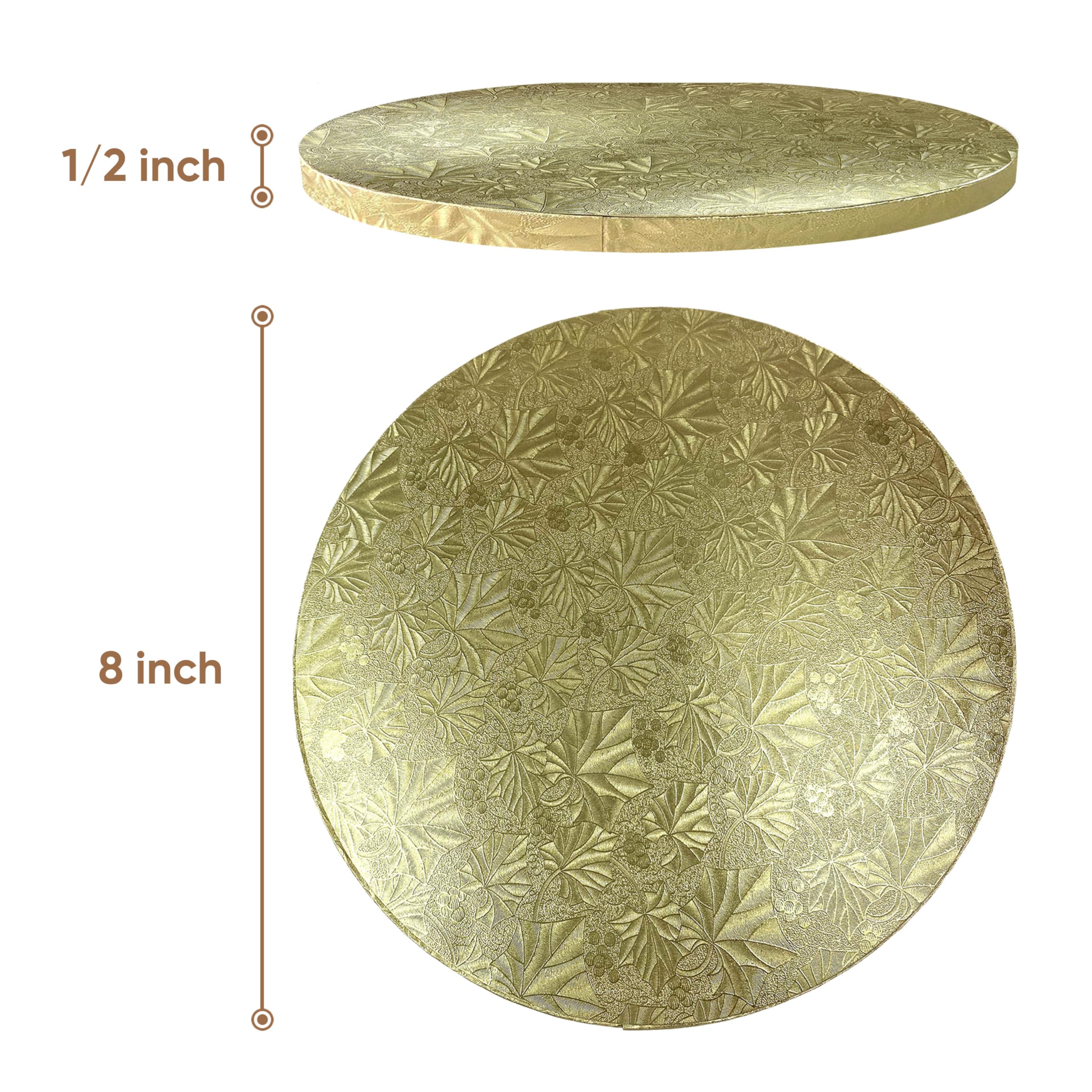 Snapklik.com : Cakebon Gold Cake Board 8 Inch Round - 1/2 Inch Thick ...