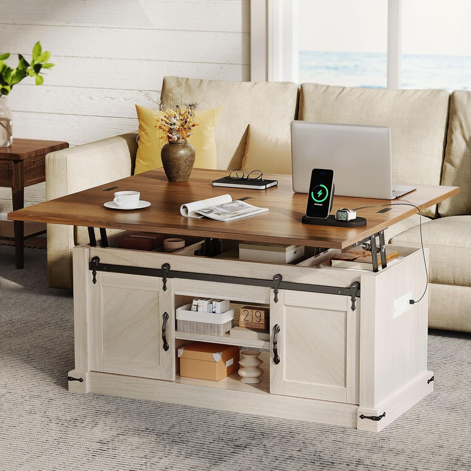 Amazon.com: YITAHOME Lift Top Coffee Table with Storage, 4 in 1 Multi ...