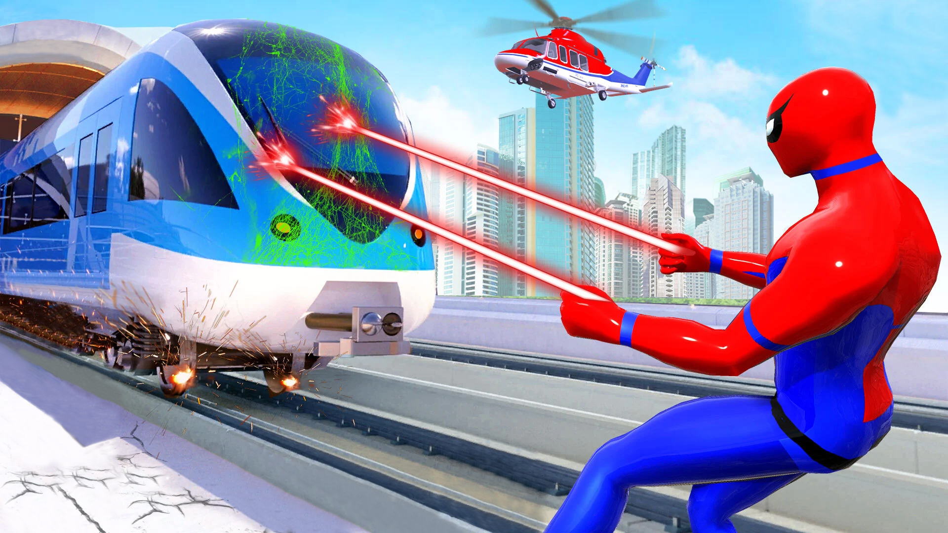 Super Hero Flying Spider Rescue Robot Games: Grand City Shooting Action ...