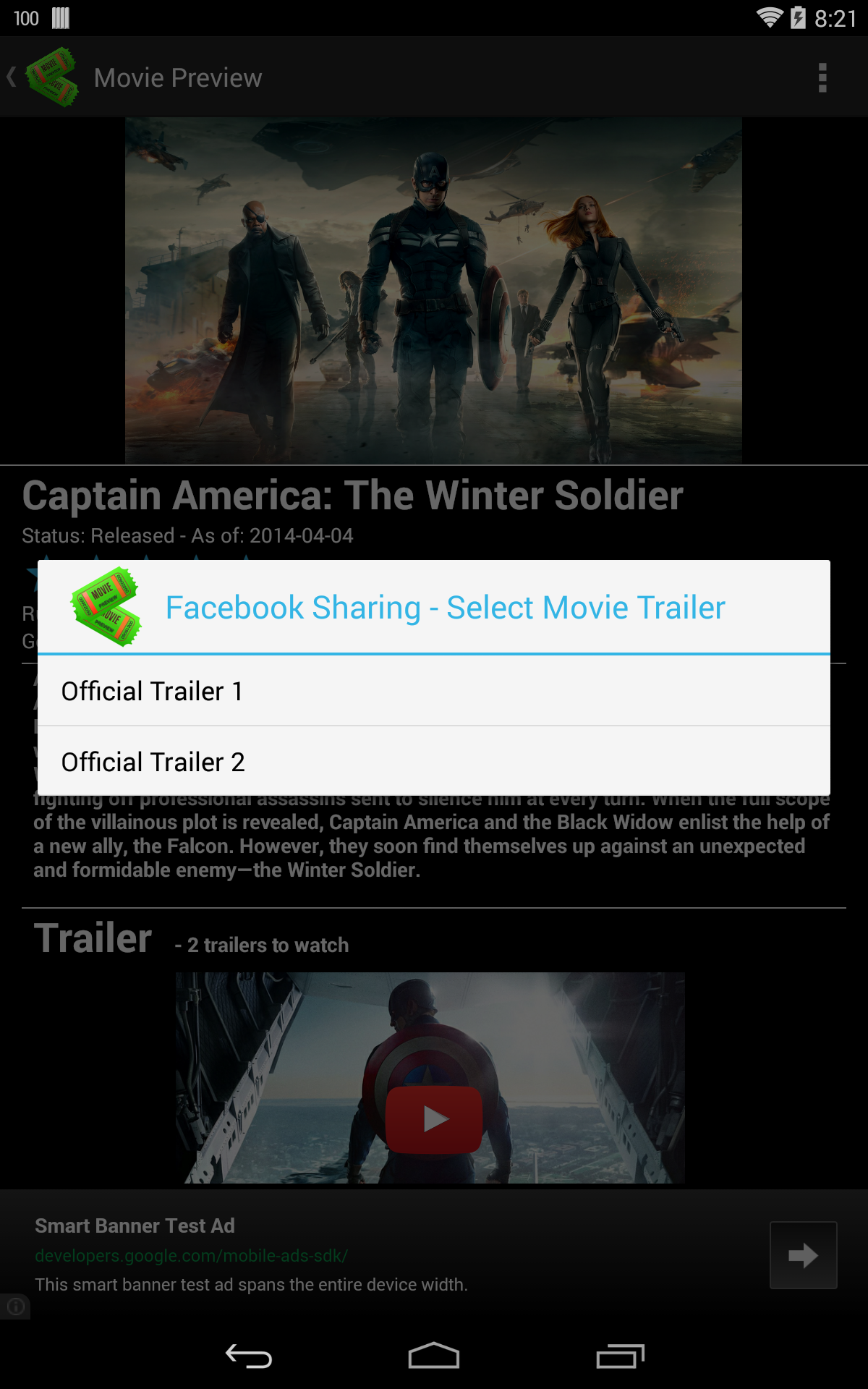 Movie Preview - App on Amazon Appstore