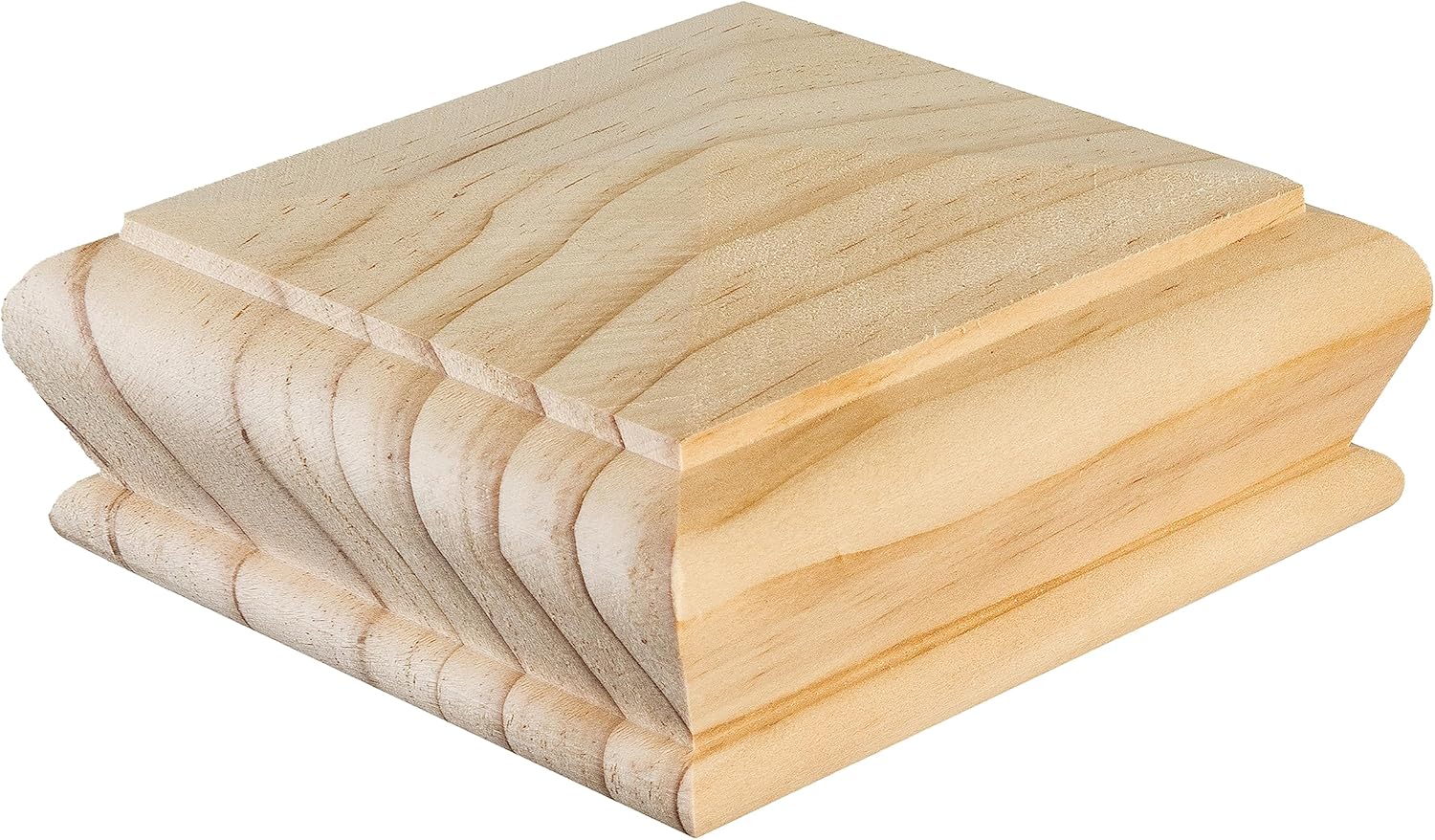 Cambridge Clear Pine Pyramid Newel CAPS 90mm, Full Stair Newel Post Cap ...