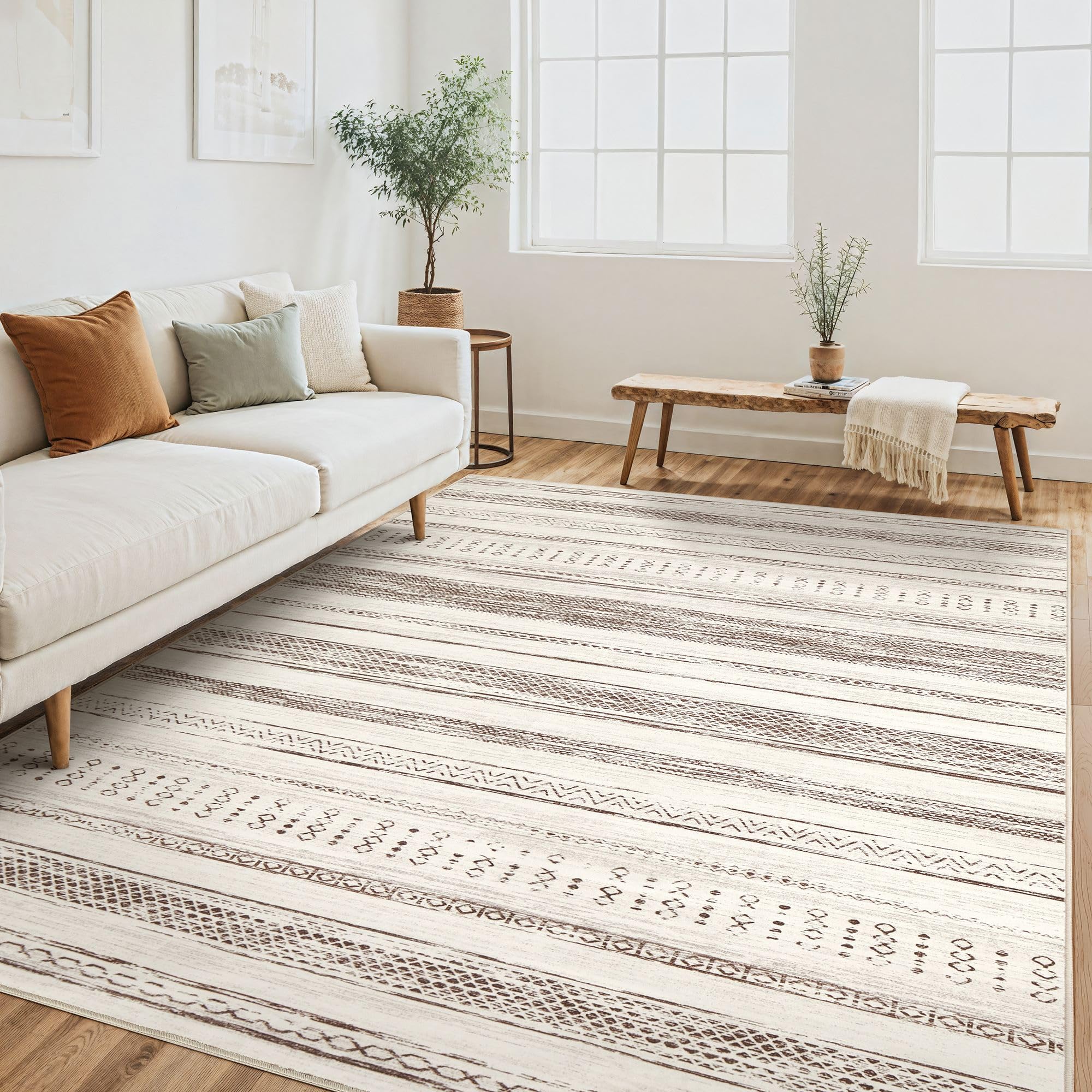 Amazon.com: Tortania Area Rug Living Room Rugs - 6x9 Washable Large ...