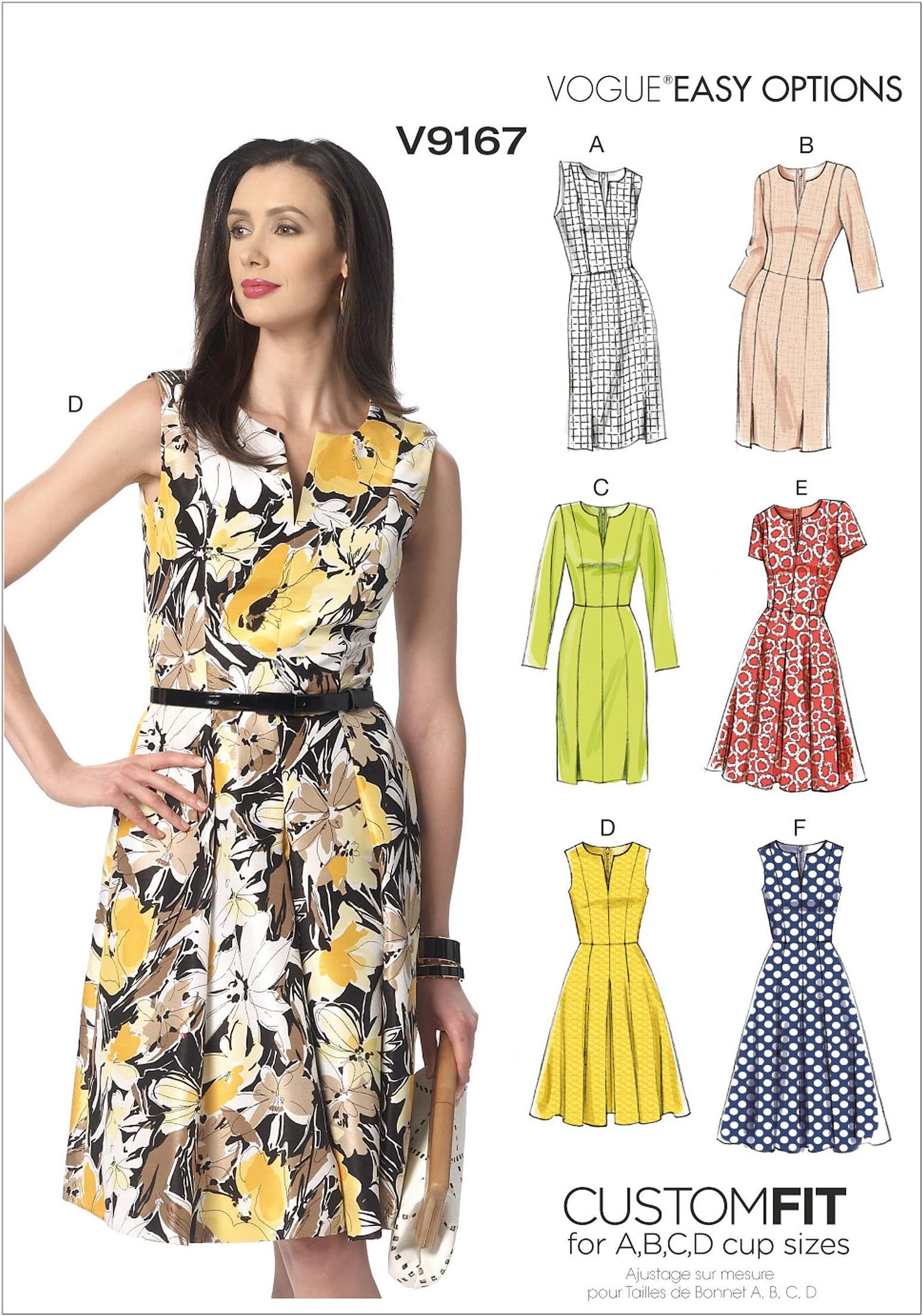 Amazon.com: Vogue Patterns V9167 Misses' Notch-Neck Princess-Seam ...