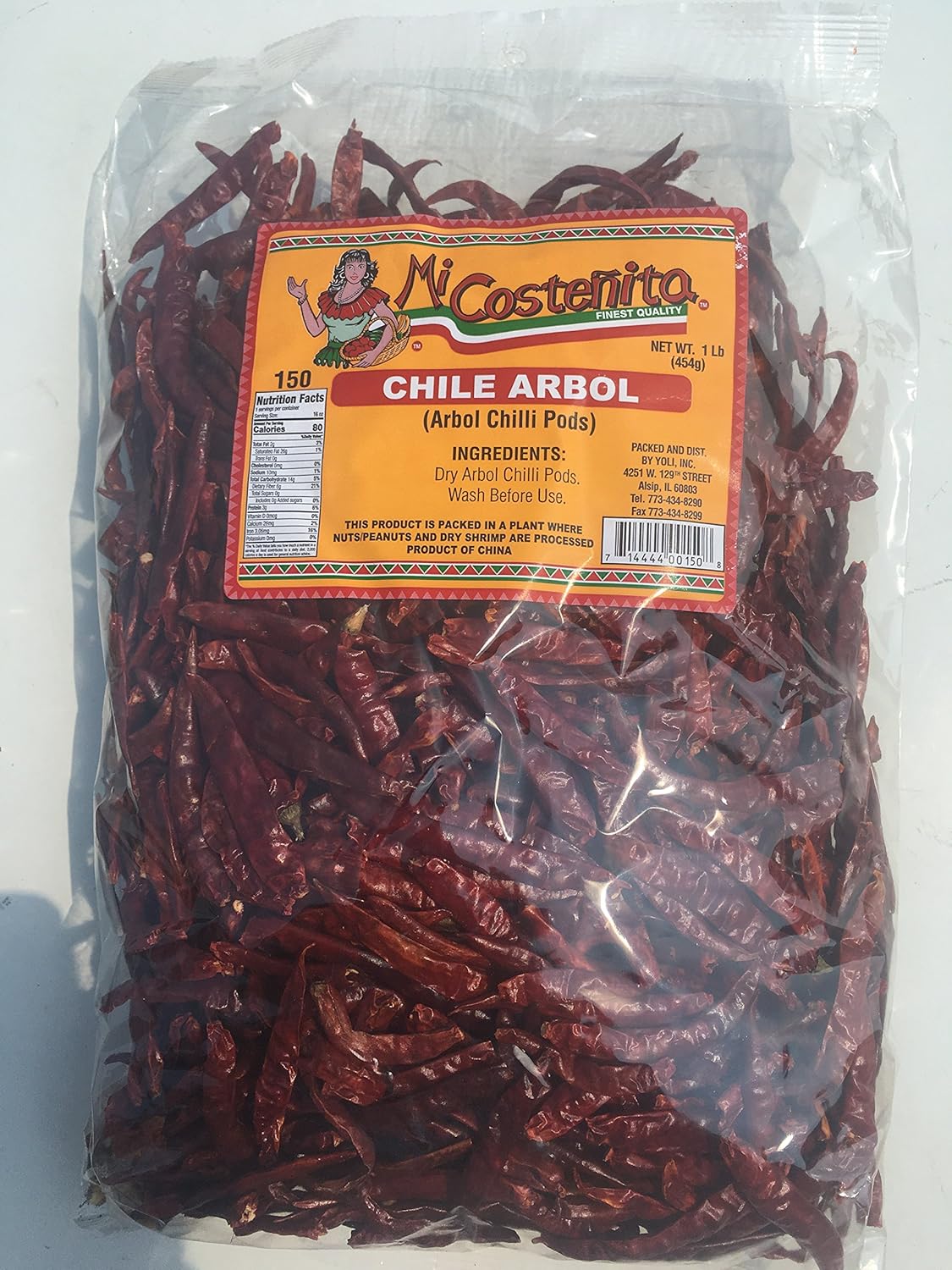 Amazon Whole Chile De Arbol 16 Ounce Mexican Whole Dried Arbol