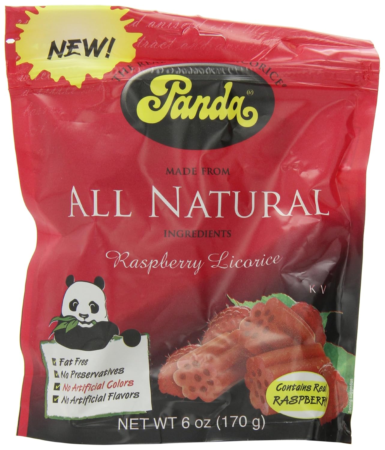 Amazon.com : Panda Licorice, Raspberry Chews, 6-Ounce Bags (Pack of 12 ...
